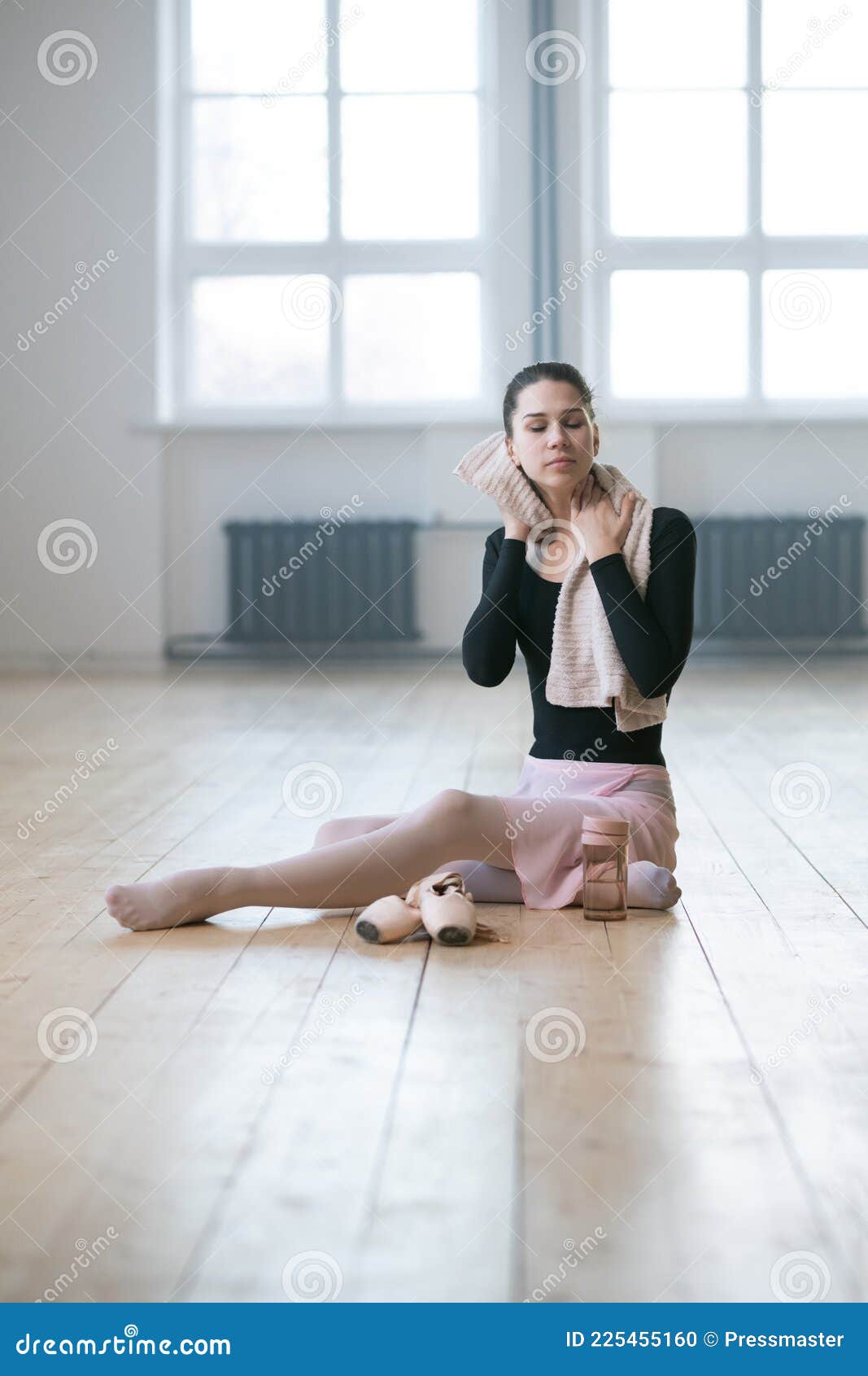 Ballerina Resting after Training Stock Photo - Image of cute, looking ...