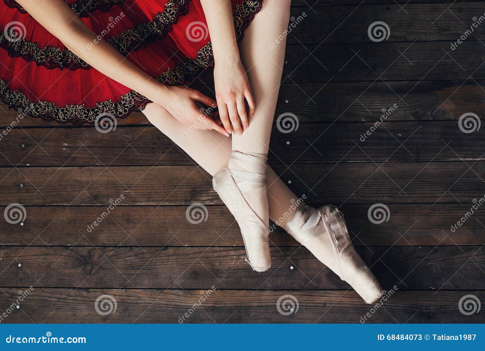Ballerina Sitting on the Floor Stock Image - Image of style ...