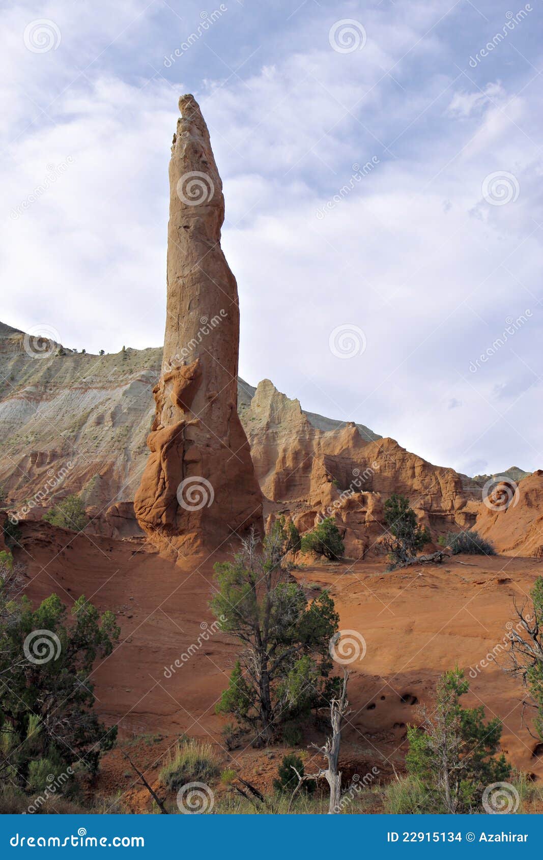 Red Rock Spire In The Desert Stock Photography | CartoonDealer.com ...
