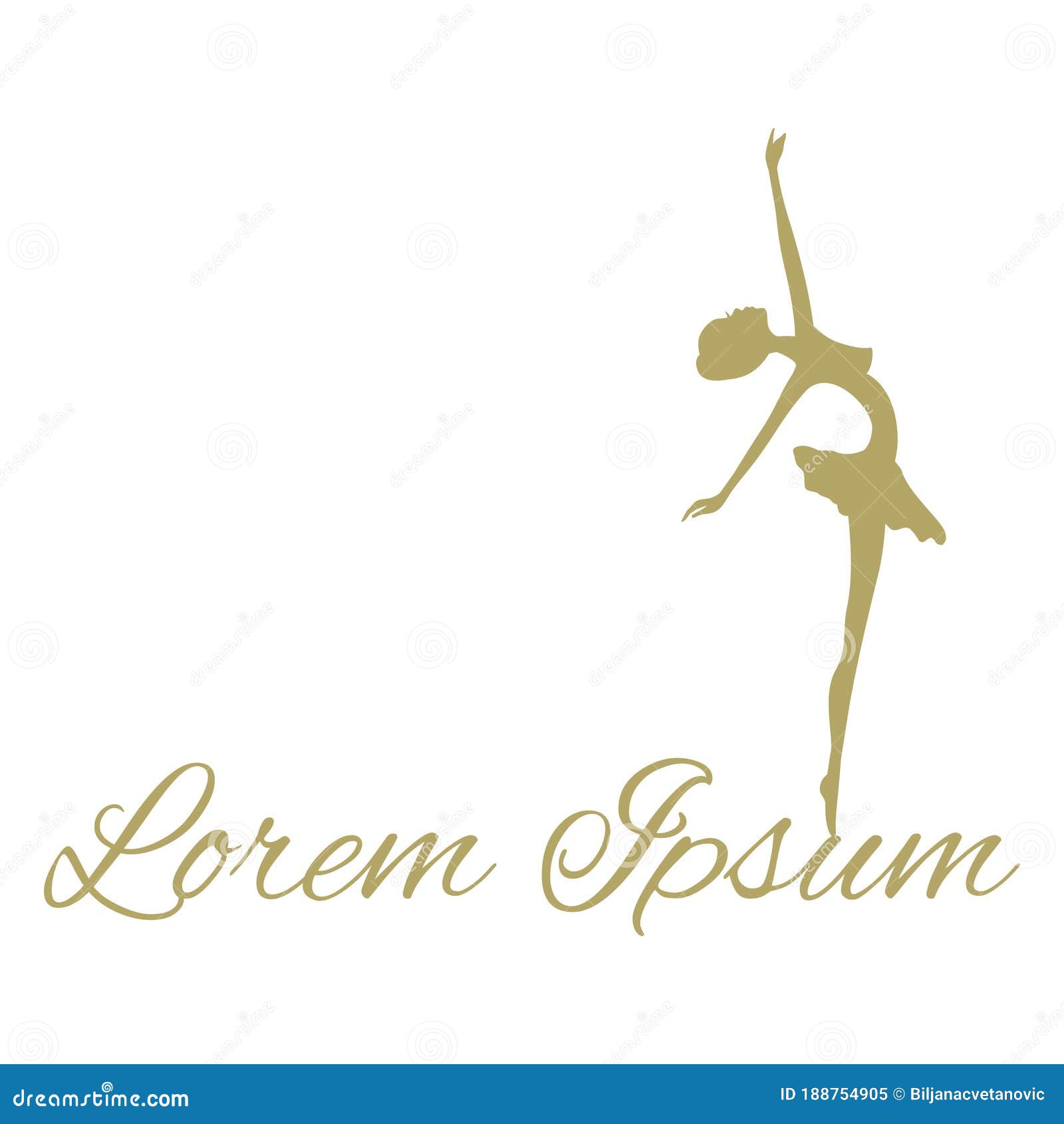 Ballerina, vector stock vector. Illustration of dancer - 188754905