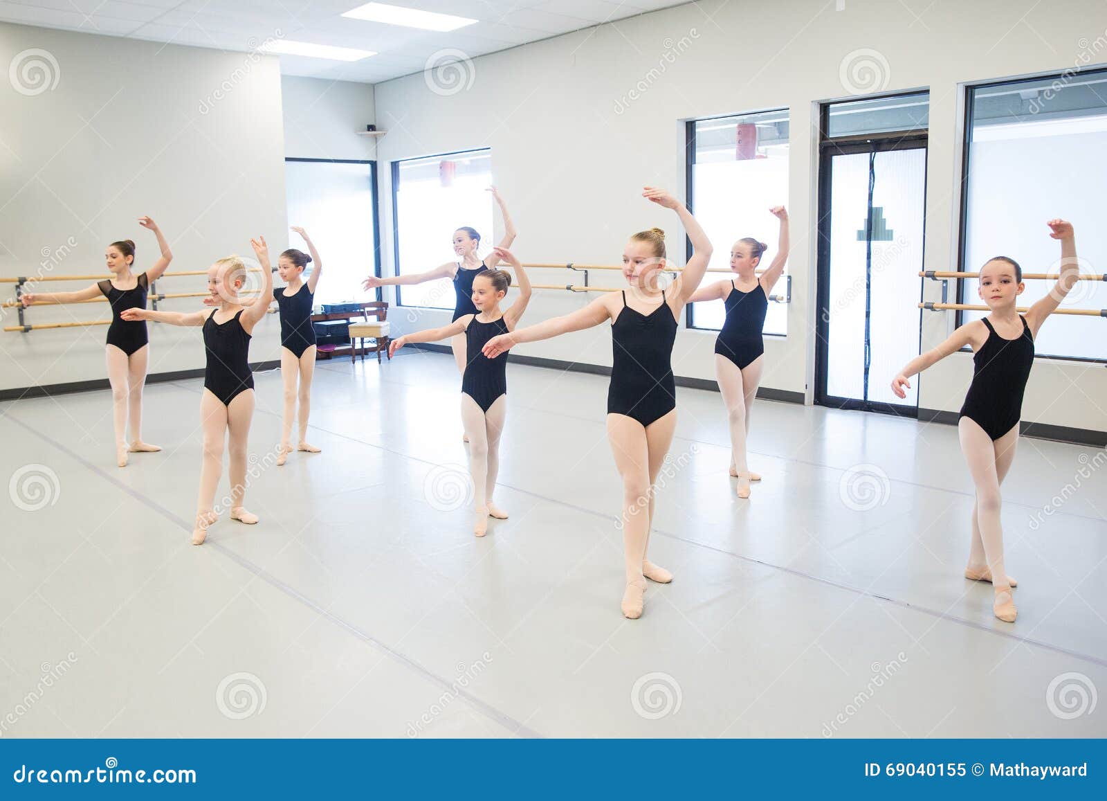 Ballet Class for children stock image. Image of classical - 69040155