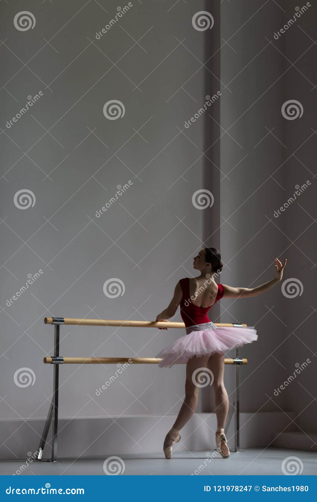 Beautiful Ballerina Training in the Class Stock Image - Image of dancer ...
