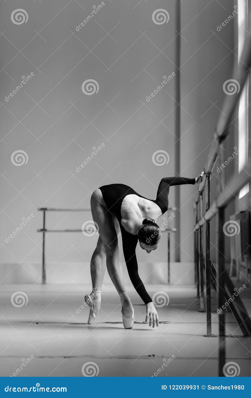 Beautiful Ballerina Training in the Class Stock Image - Image of grace ...