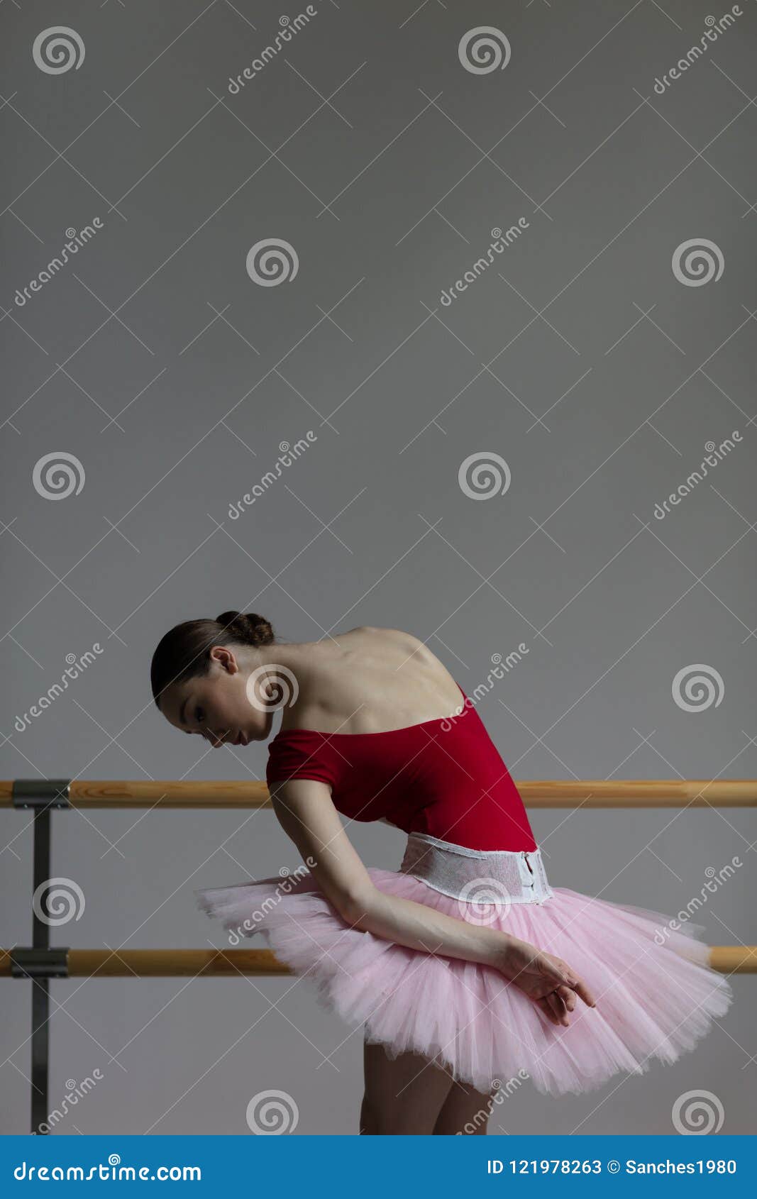 Beautiful Ballerina Training in the Class Stock Image - Image of ...
