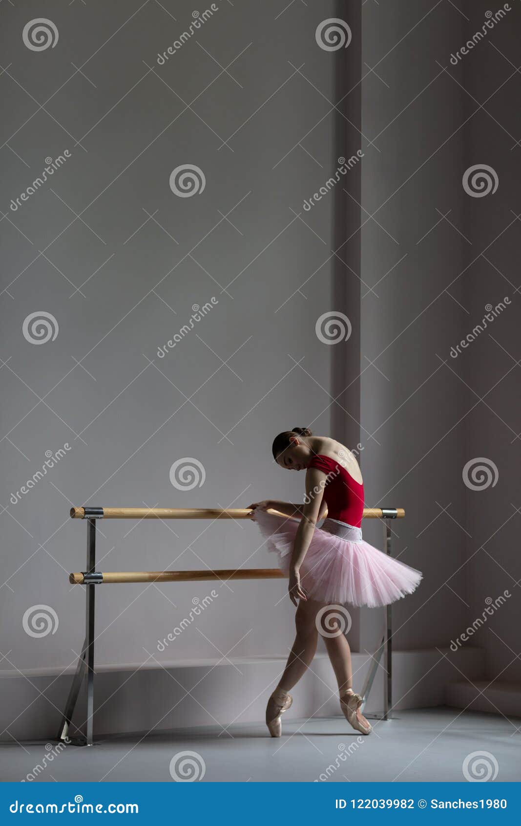 Beautiful Ballerina Training in the Class Stock Photo - Image of moving ...