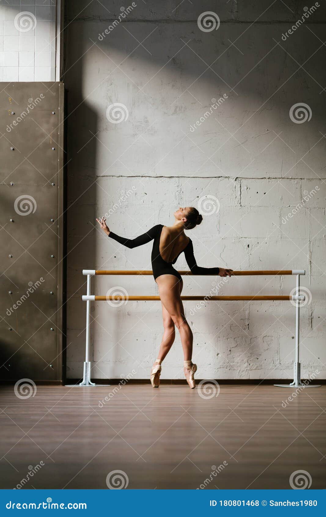 Beautiful Ballerina Training in the Class Stock Photo - Image of ...