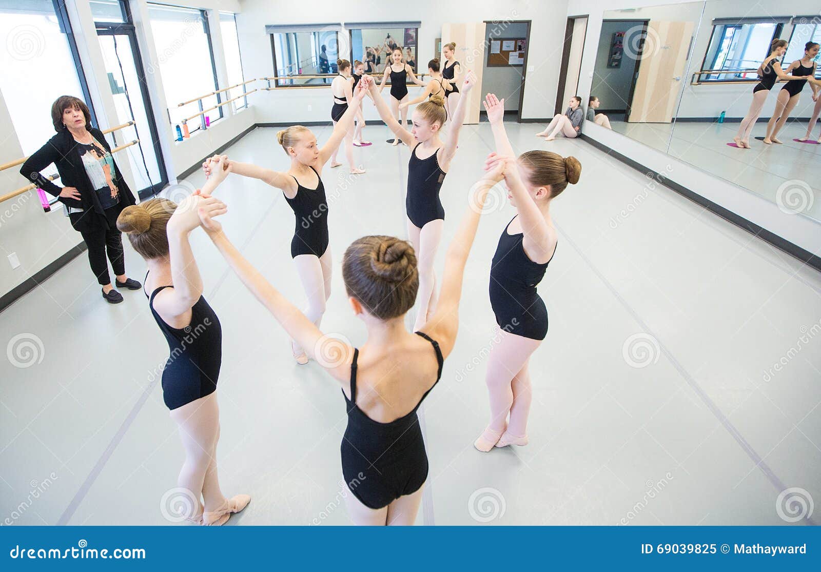 Ballet class stock image. Image of school, holding, dancer - 69039825