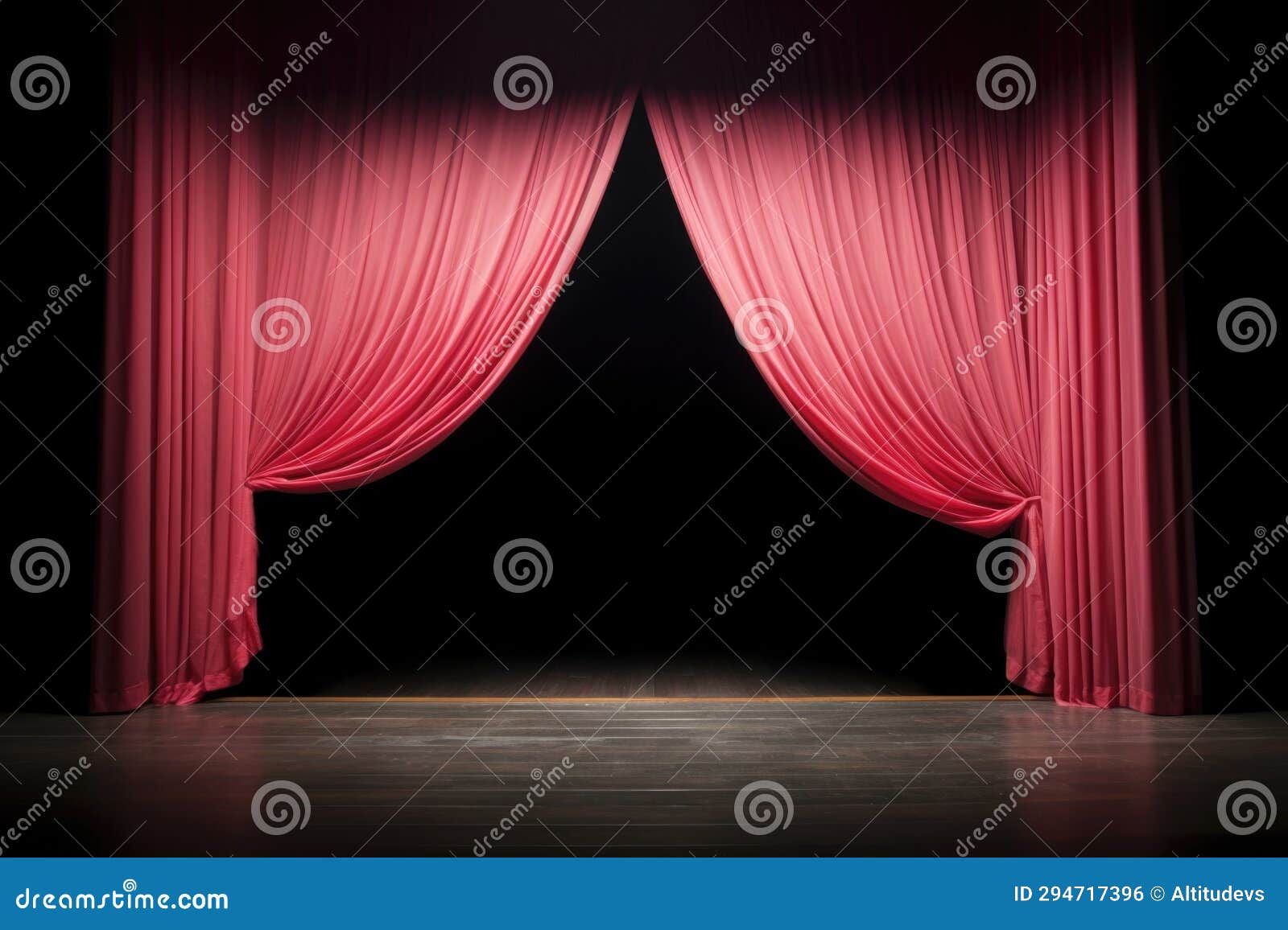 Ballet Curtain Opening on an Empty Stage Stock Photo - Image of stage ...