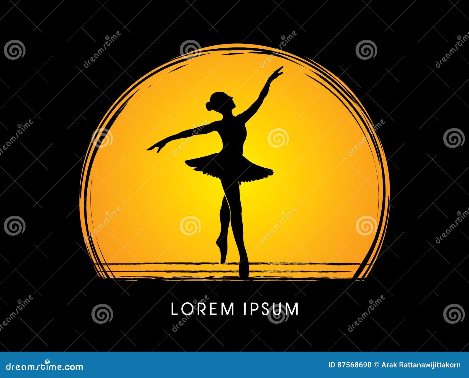 Ballet Dance Graphic Vector. Stock Vector - Illustration of beauty ...