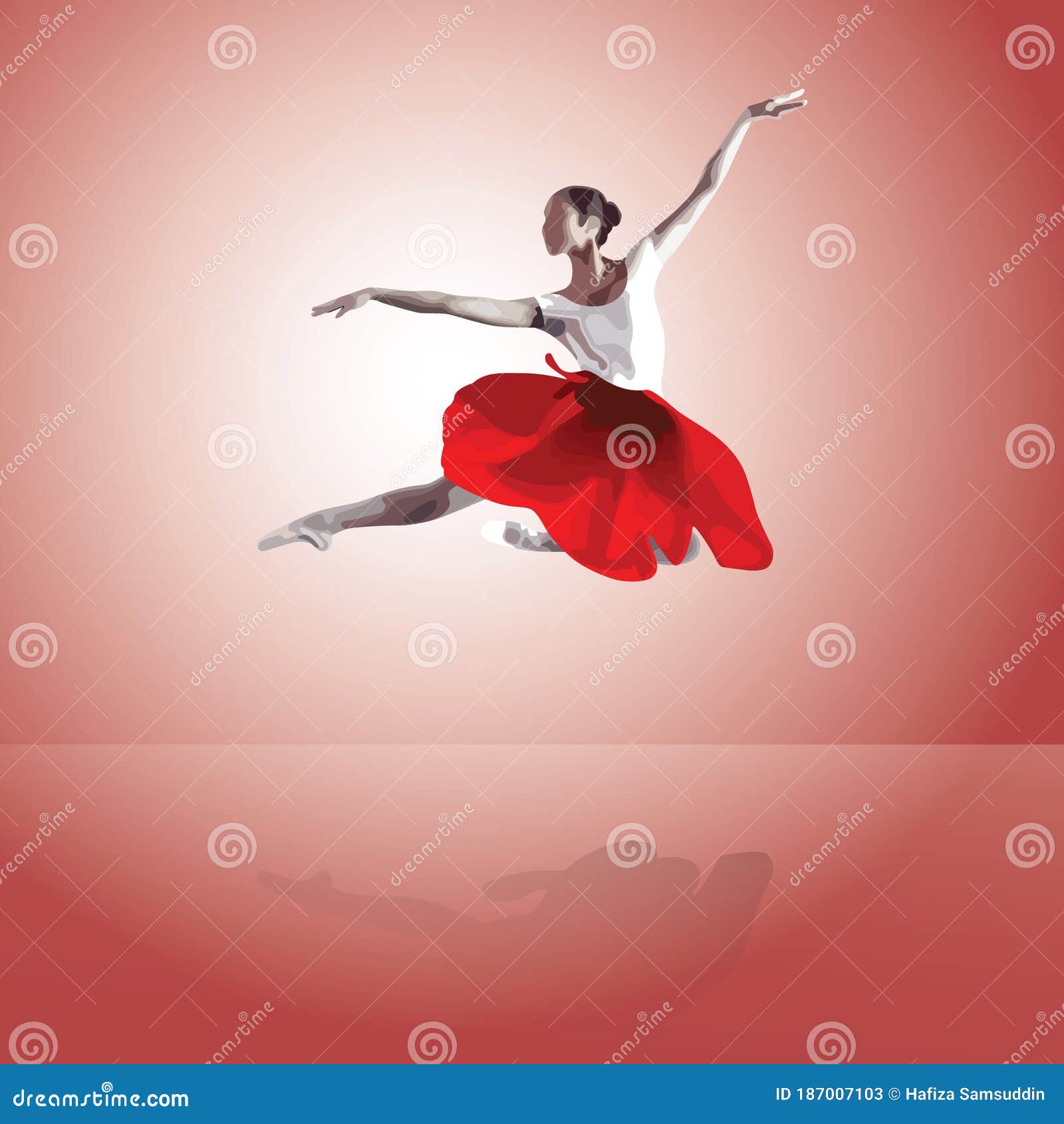 Ballet Dance. Vector Illustration Decorative Design Stock Vector ...
