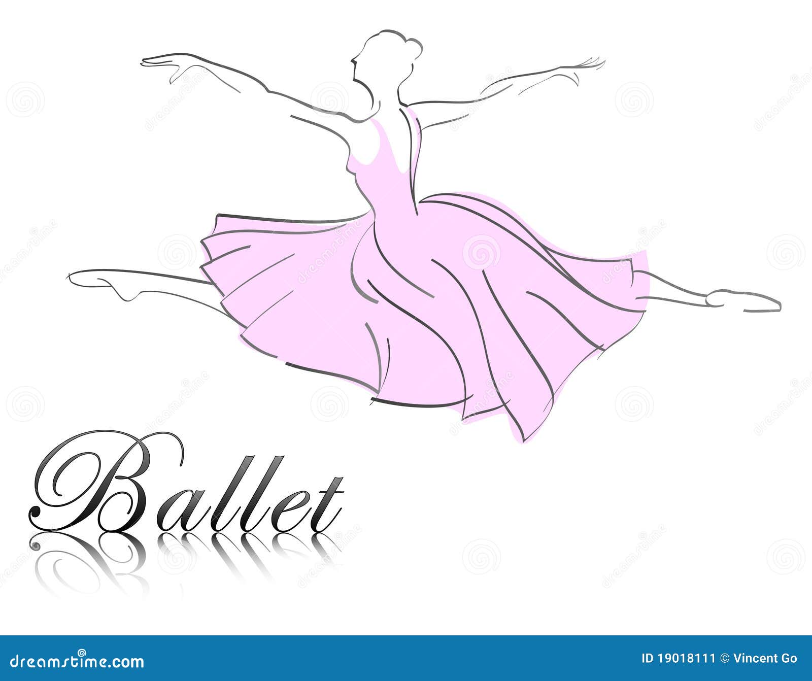 Ballet dancer stock vector. Illustration of ballet, dancer - 19018111
