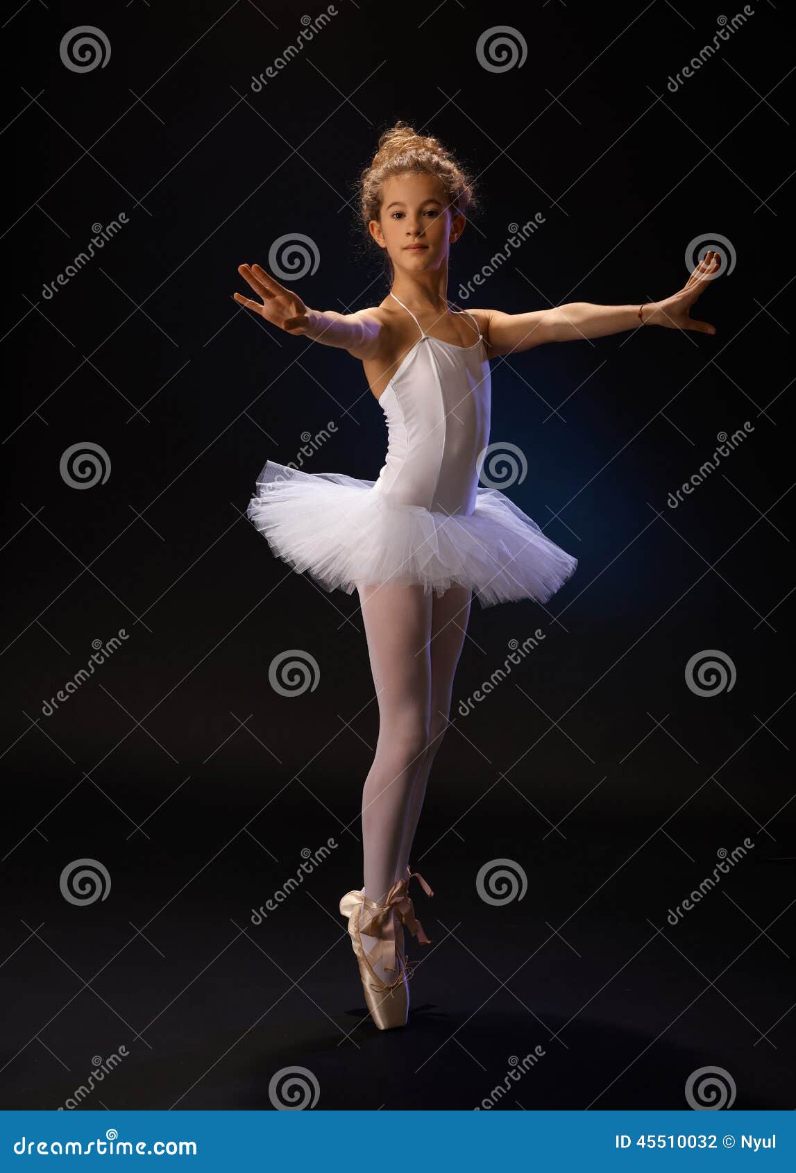 Ballet Dancer in Beautiful Pose Stock Photo - Image of body, hair: 45510032