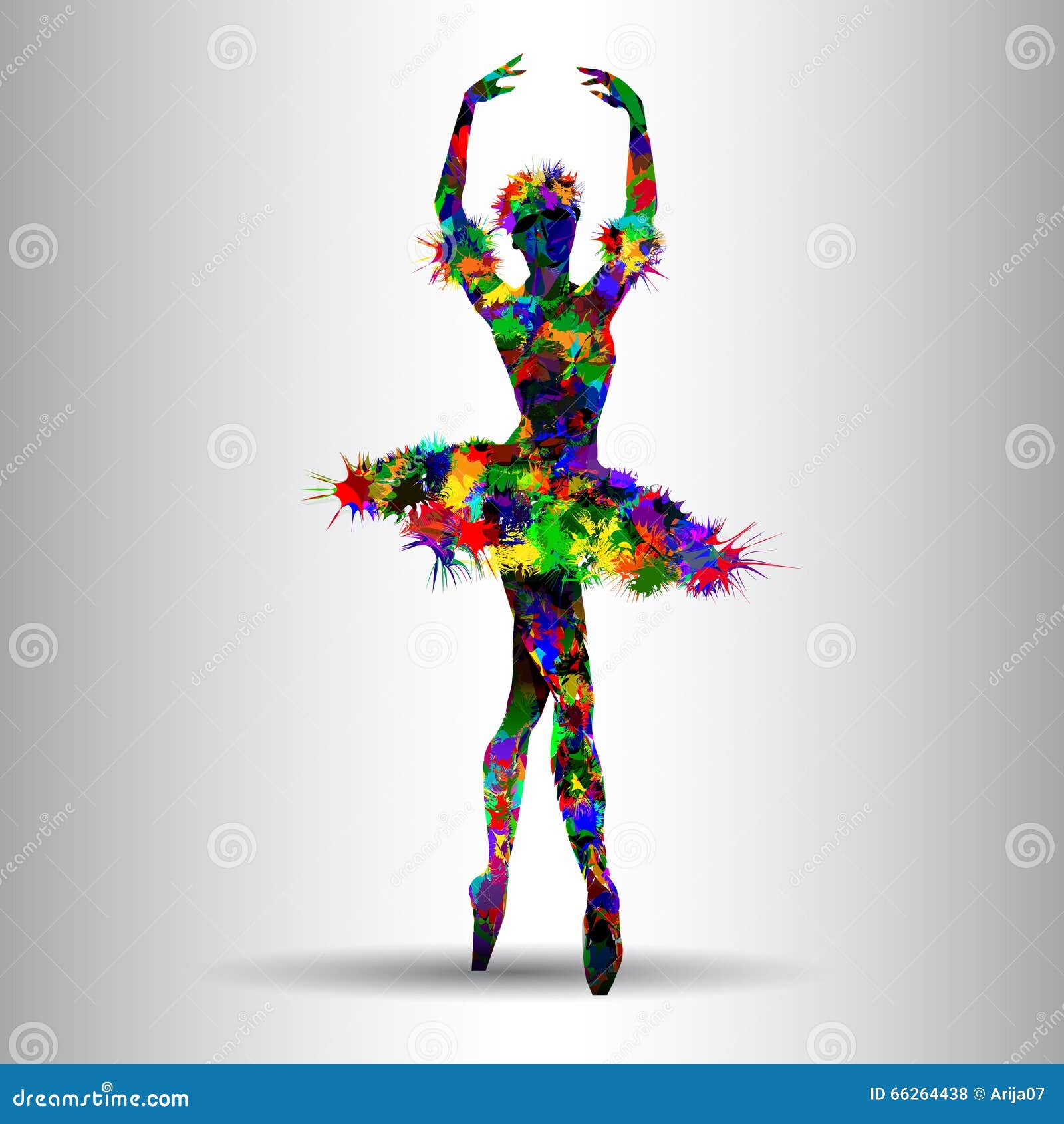 Ballet dancer stock vector. Illustration of beauty, attractive - 66264438