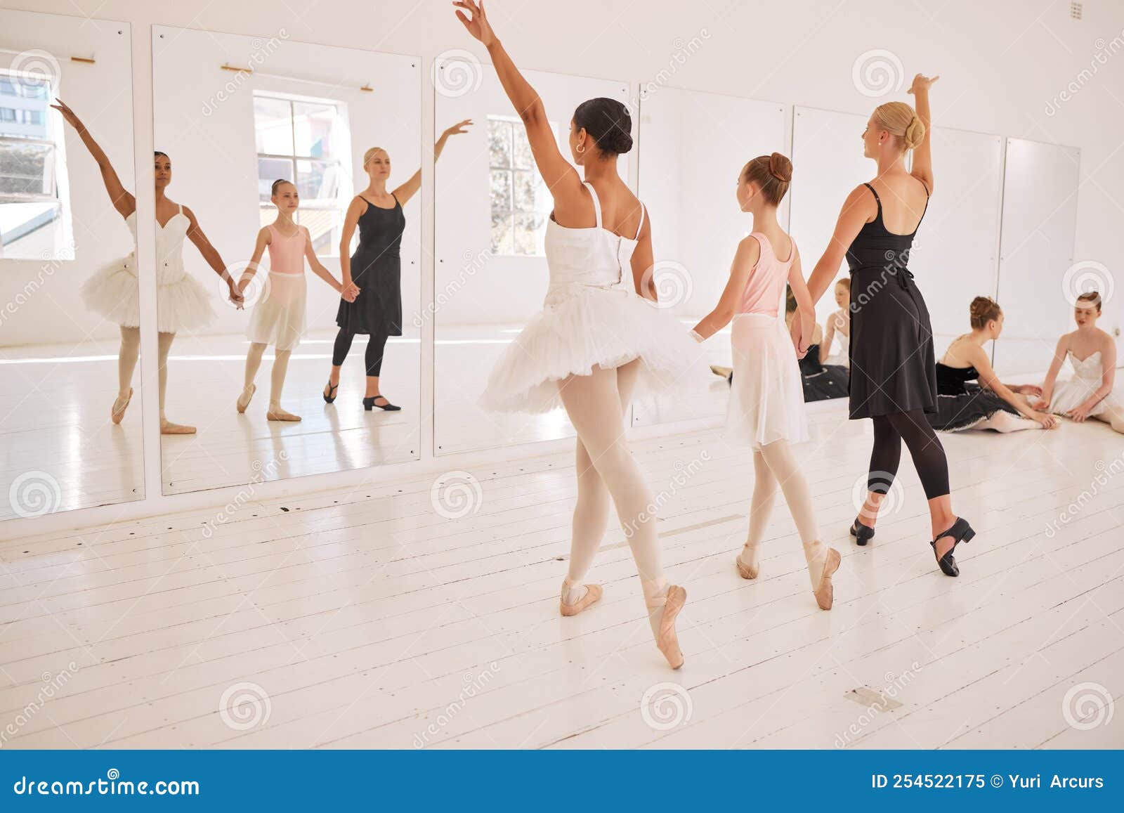 Ballet Dancer Doing Dance Performance in Studio, Team of Women Dancing ...