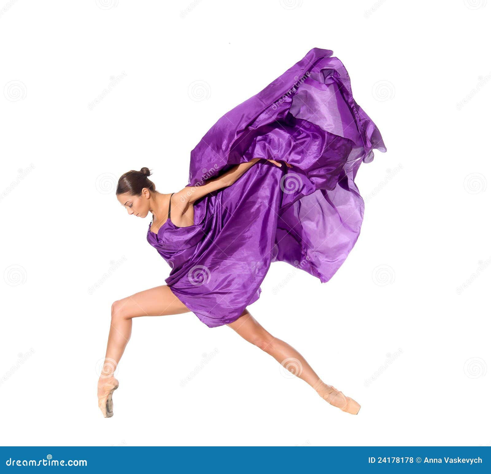 Ballet Dancer in the Flying Dress Stock Photo - Image of active, fresh ...