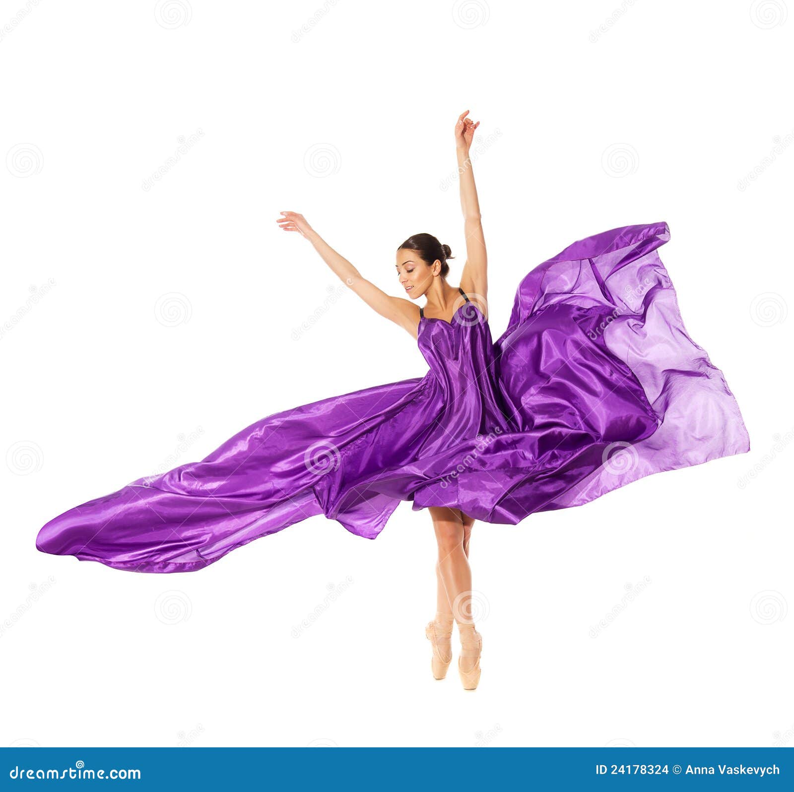 Ballet Dancer in the Flying Dress Stock Photo - Image of grace, fresh ...