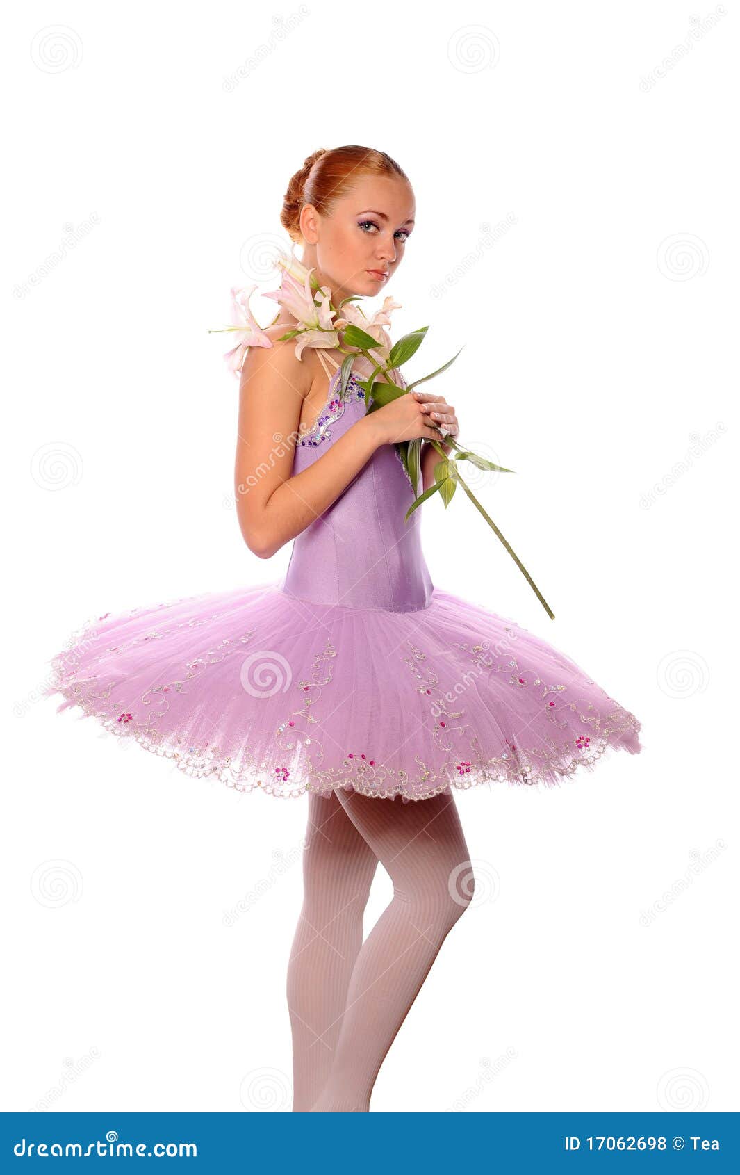 Ballet dancer hold lily stock photo. Image of femininity - 17062698