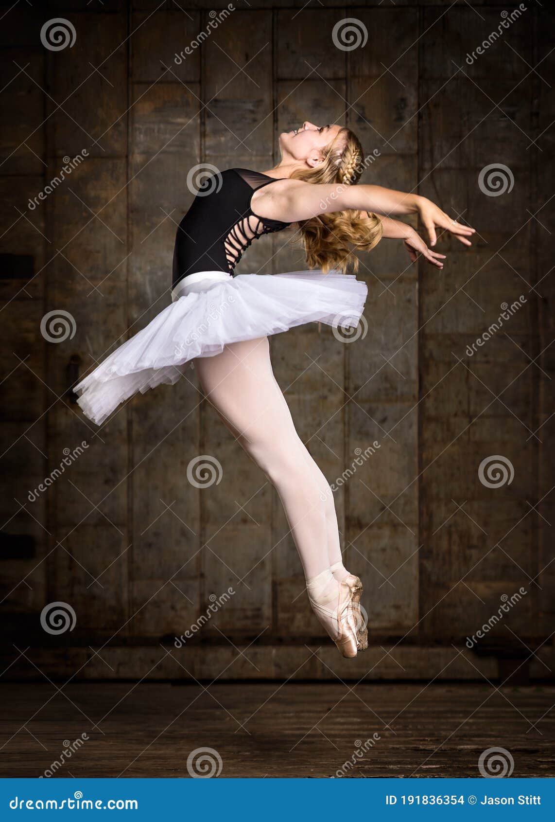 Ballet Dancer Jumping stock photo. Image of beautiful - 191836354