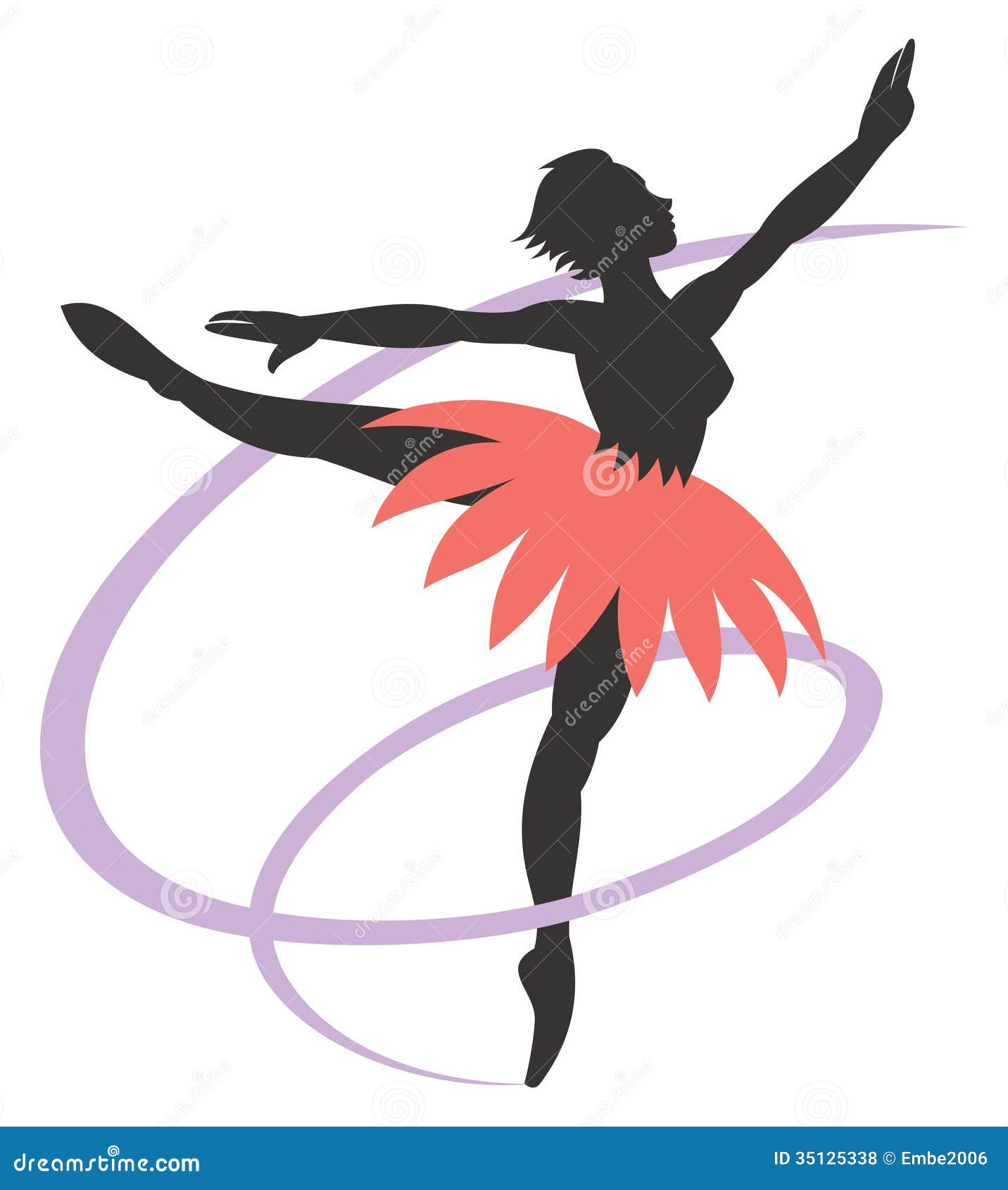 Ballet Dancer stock vector. Illustration of balance, body - 35125338