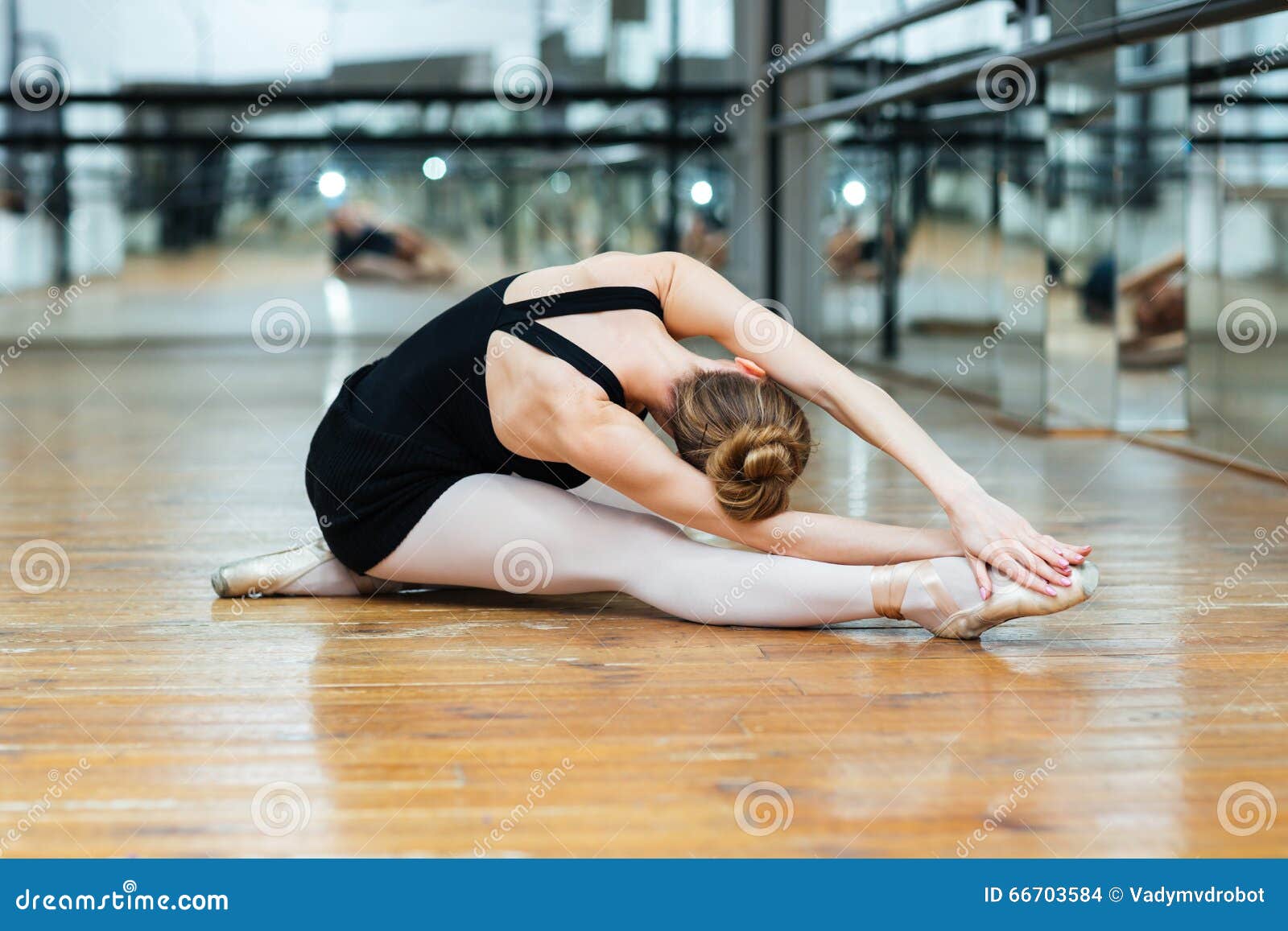 Ballet Dancer Performing Exercise Stock Photo - Image of female, person ...