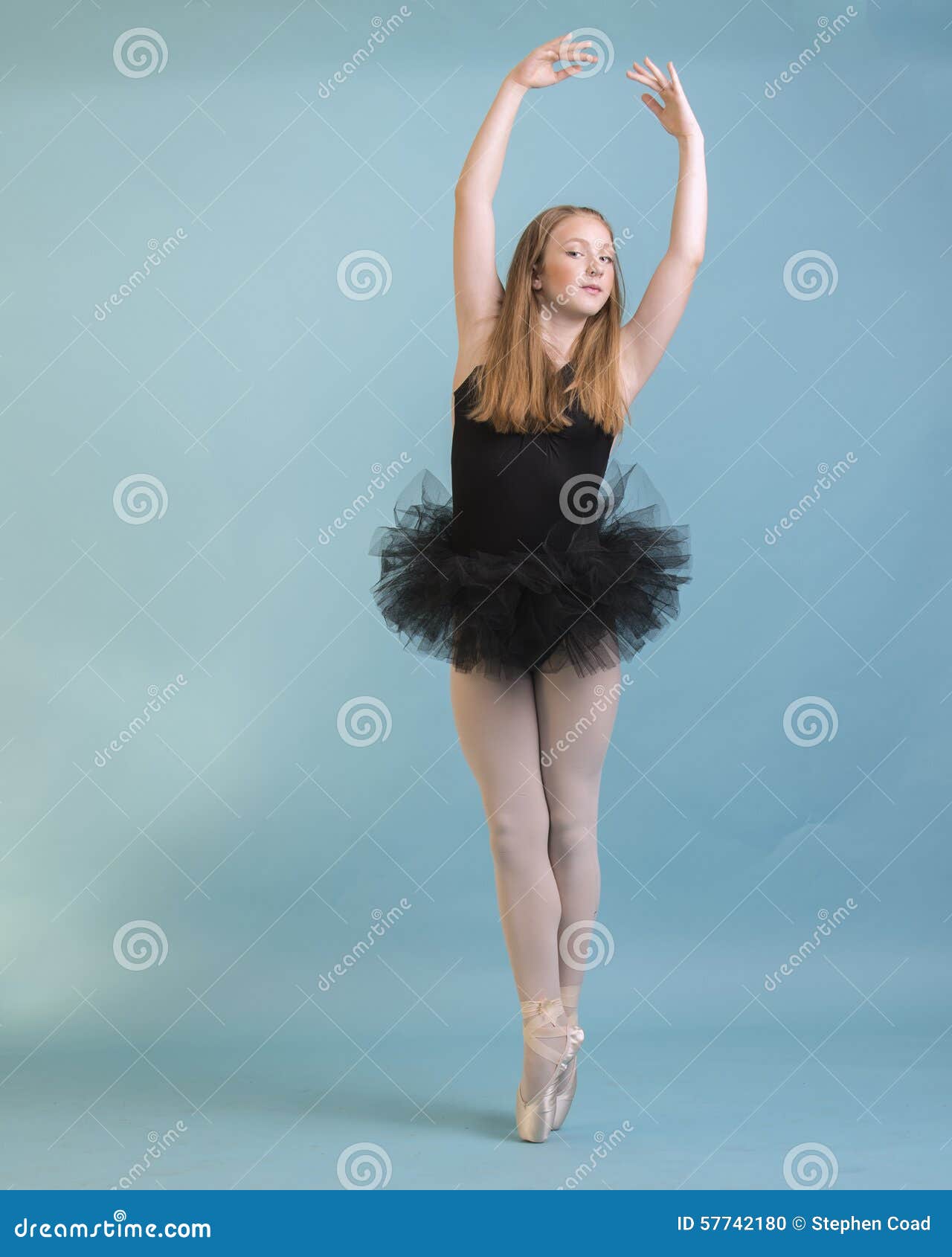 Ballet Dancer on Pointe stock photo. Image of dance, white - 57742180