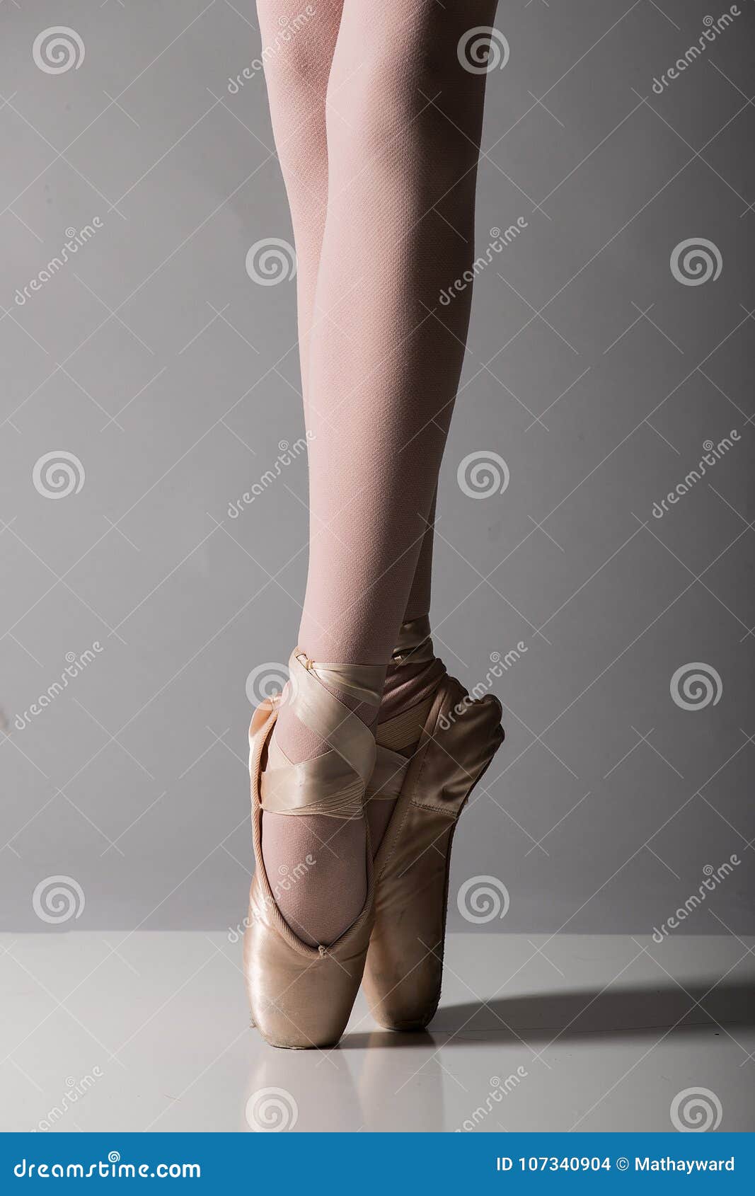 Ballet Dancer Standing on Pointe Stock Photo - Image of skill, point ...