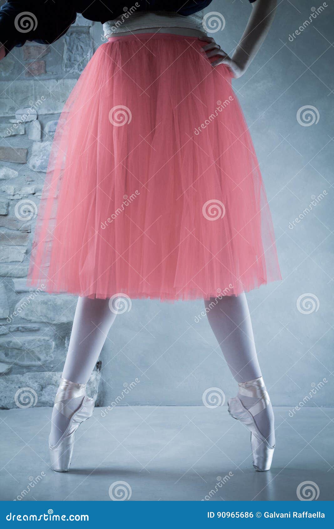 Ballet Dancer on Pointes in Second Position Stock Photo - Image of ...