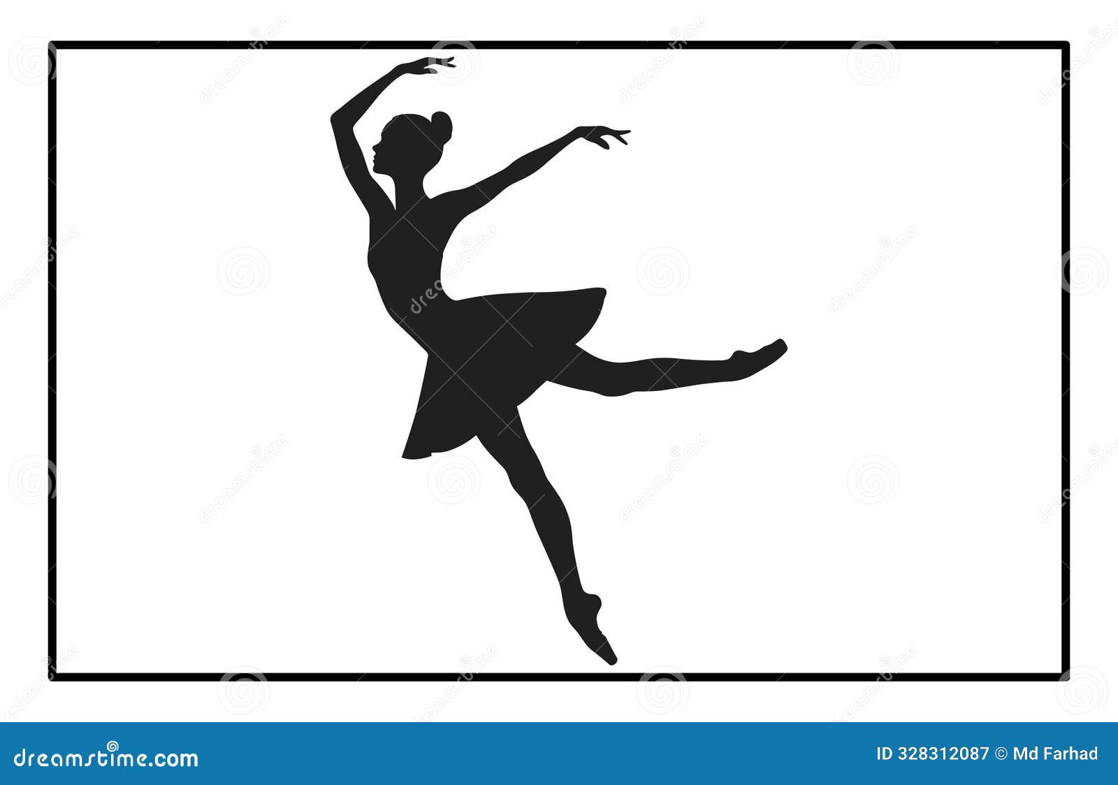 Ballet Dancer Pose - Graceful Dance Silhouette Illustration and Clipart ...