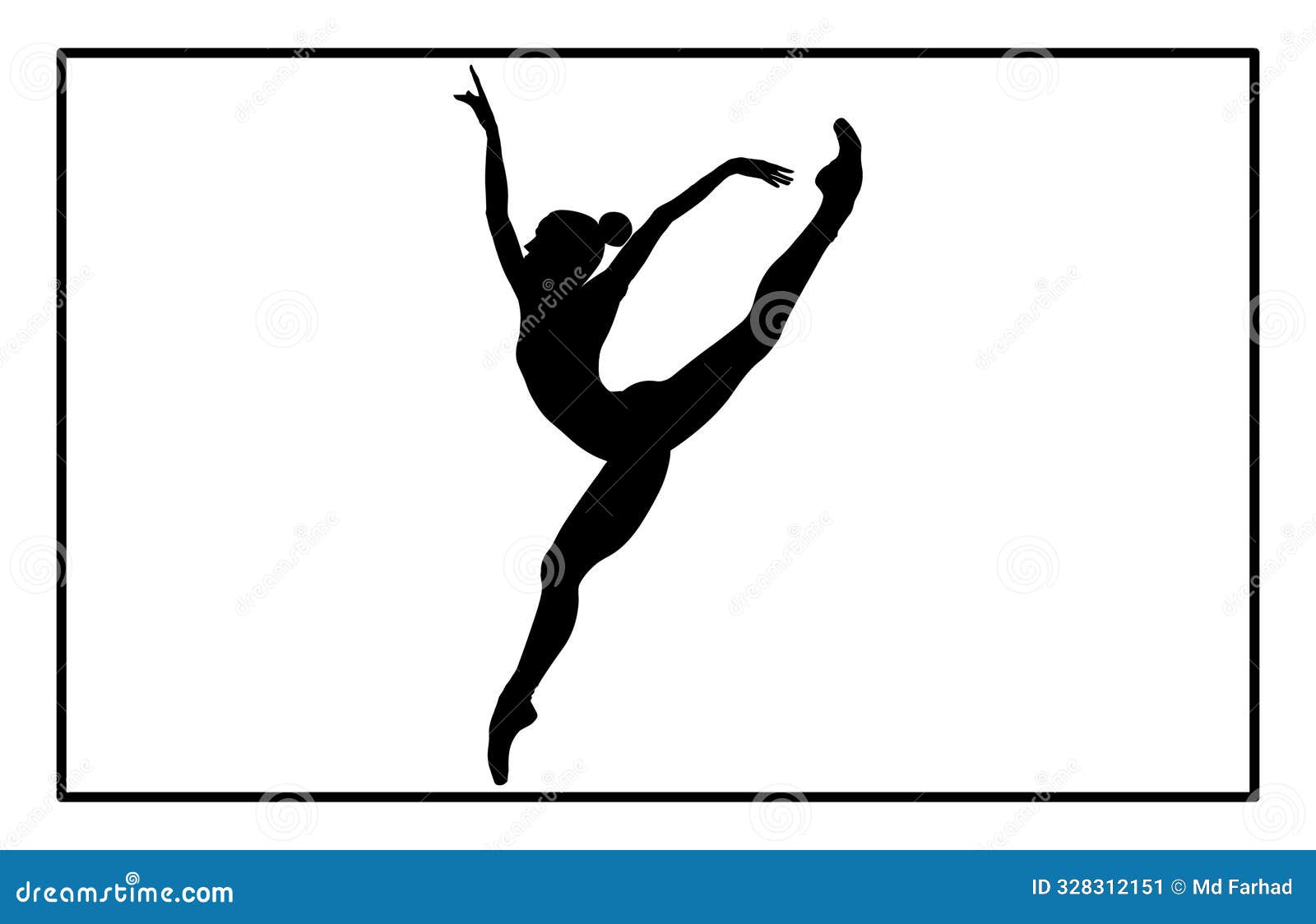 Ballet Dancer Pose - Graceful Dance Silhouette Illustration and Clipart ...