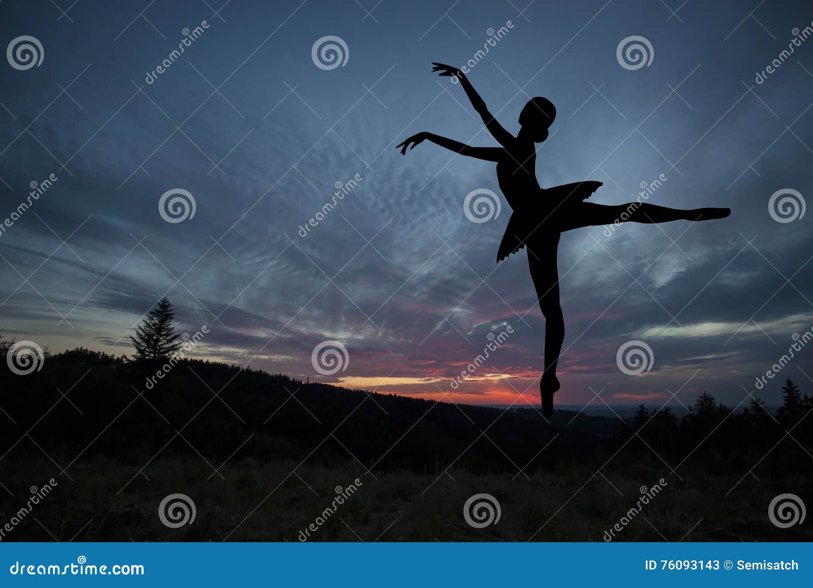Ballet Dancer Posing during the Sunset Stock Image - Image of happy ...