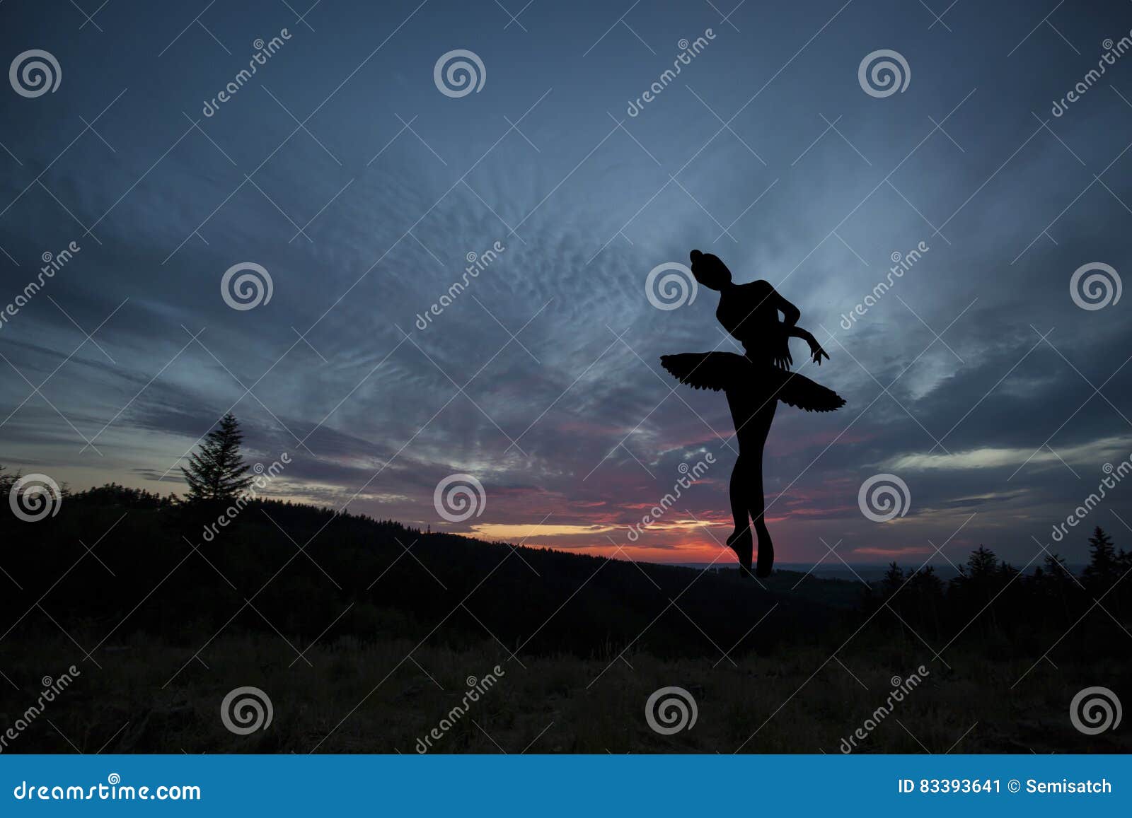 Ballet Dancer Posing during the Sunset Stock Image - Image of pose ...