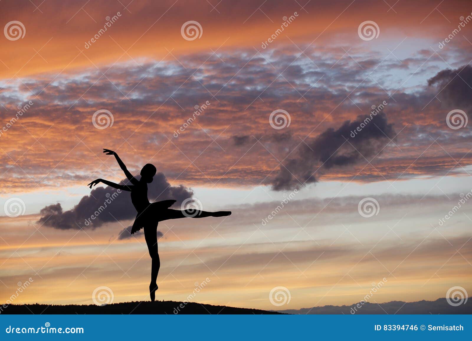 Ballet Dancer Posing during the Sunset Stock Photo - Image of dancer ...
