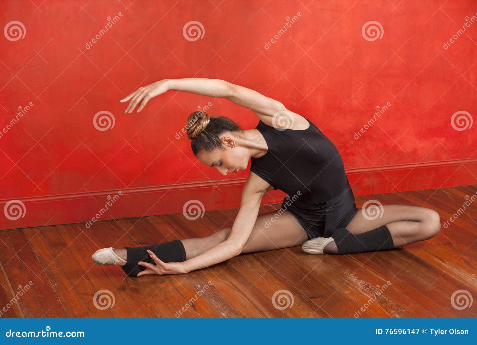 Ballet Dancer Practicing in Dance Studio Stock Image - Image of girl ...