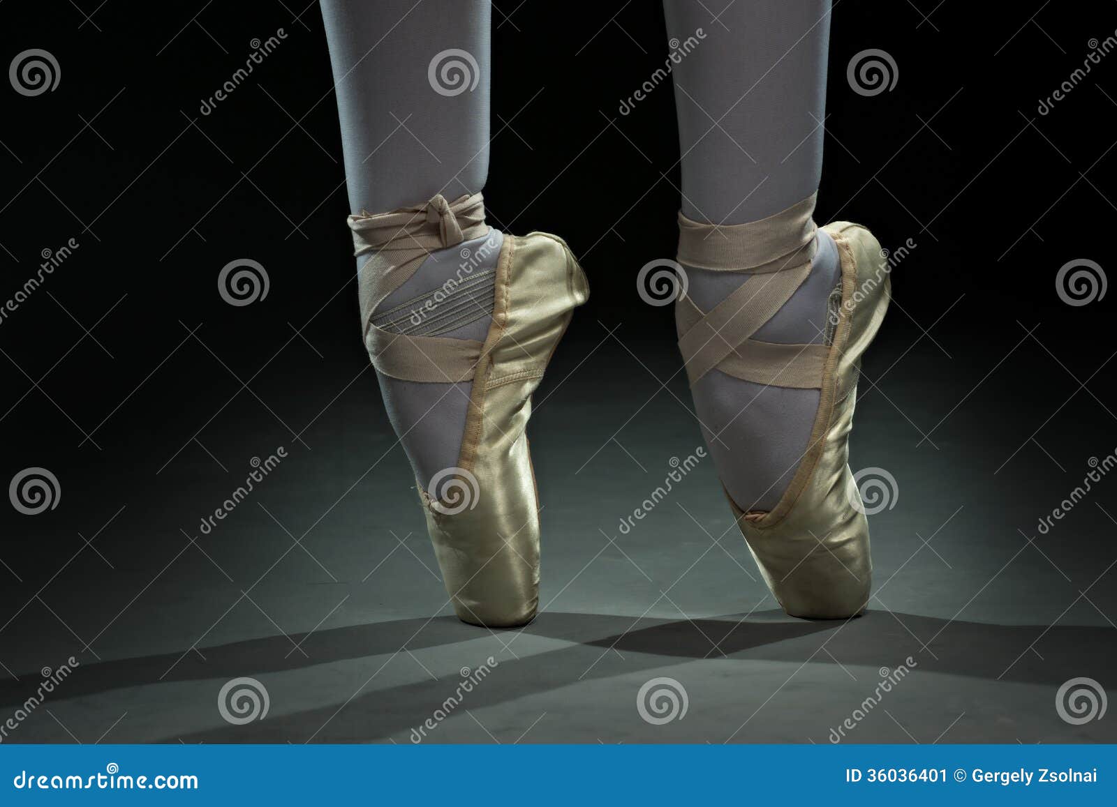 Ballet dancer shoes - gold stock image. Image of classic - 36036401
