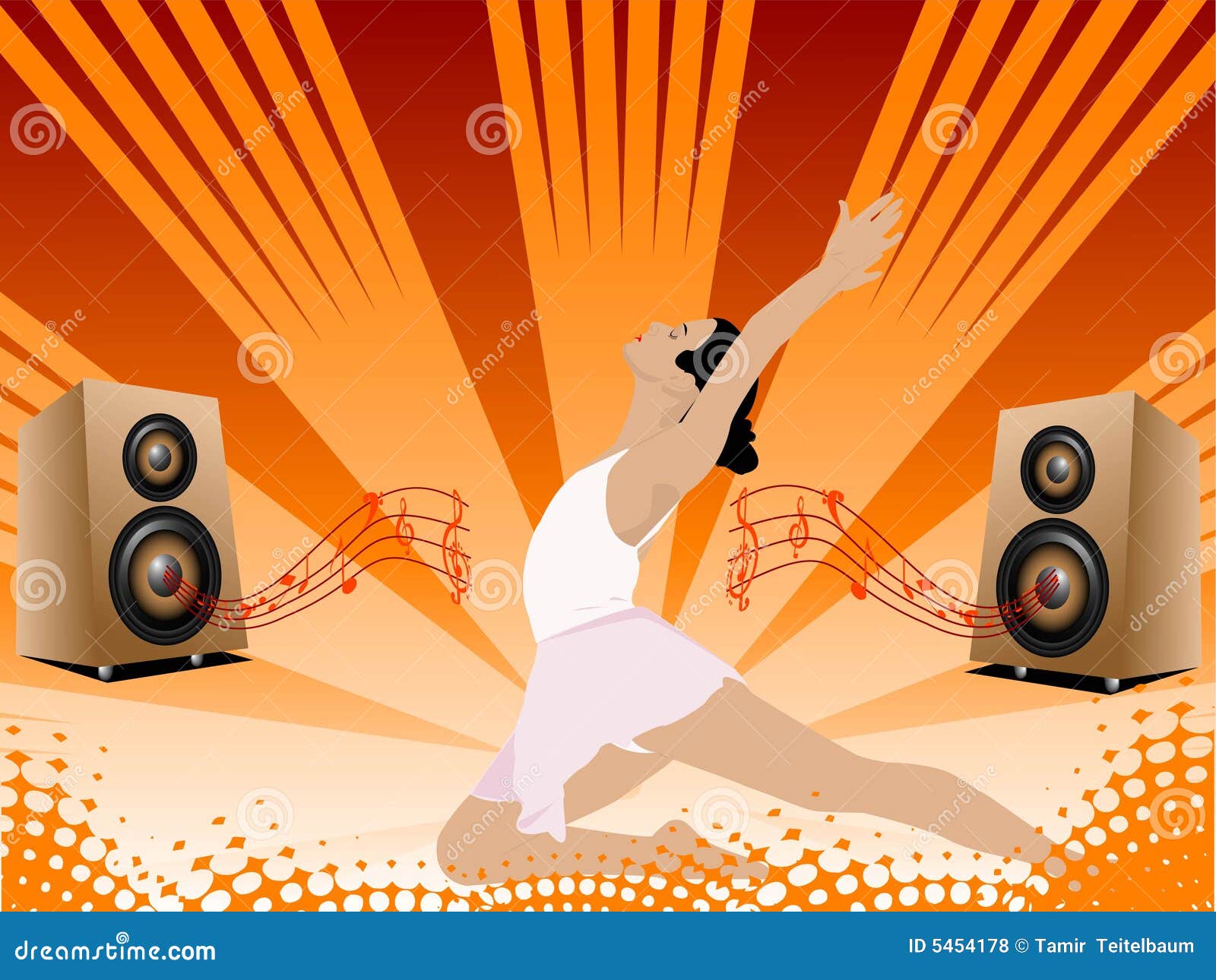 Two Tone Ballet Silhouettes Cartoon Vector | CartoonDealer.com #9472271