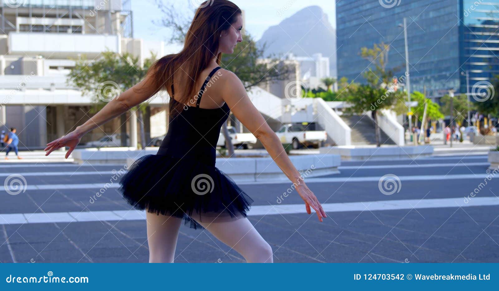 Ballet Dancer Standing in Ballet Position 4k Stock Footage - Video of ...