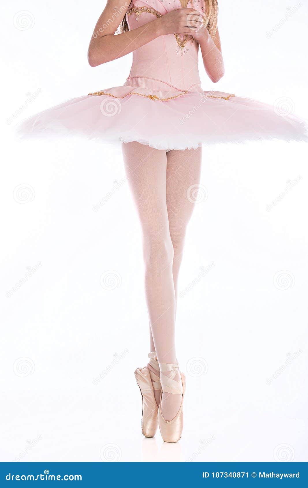 Ballet Dancer Standing on Pointe Stock Image - Image of ballerina ...