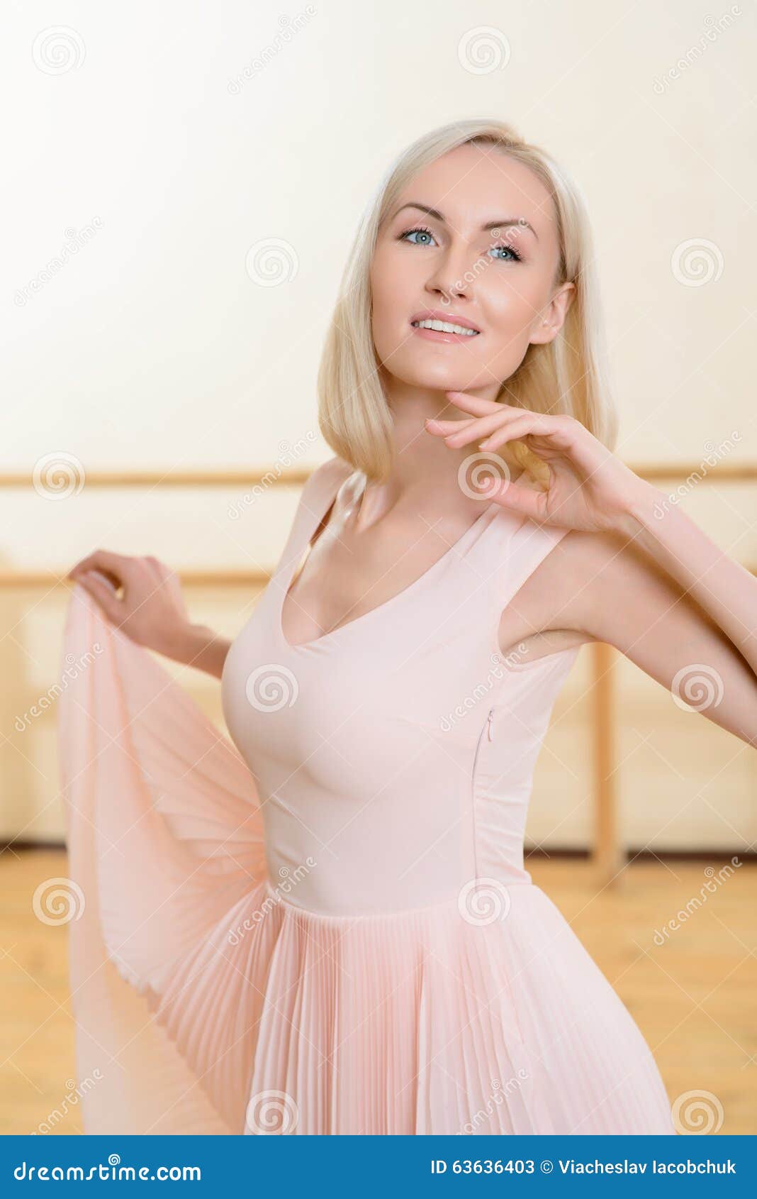 Ballet Dancer is Standing in the Pose Stock Image - Image of attractive ...