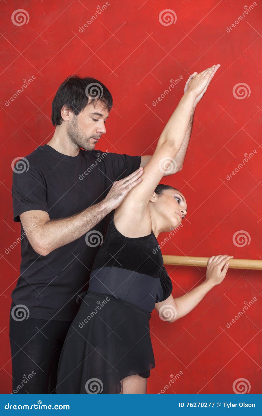 Ballet Dancer Taking Instruction from Her Teacher Stock Image - Image ...