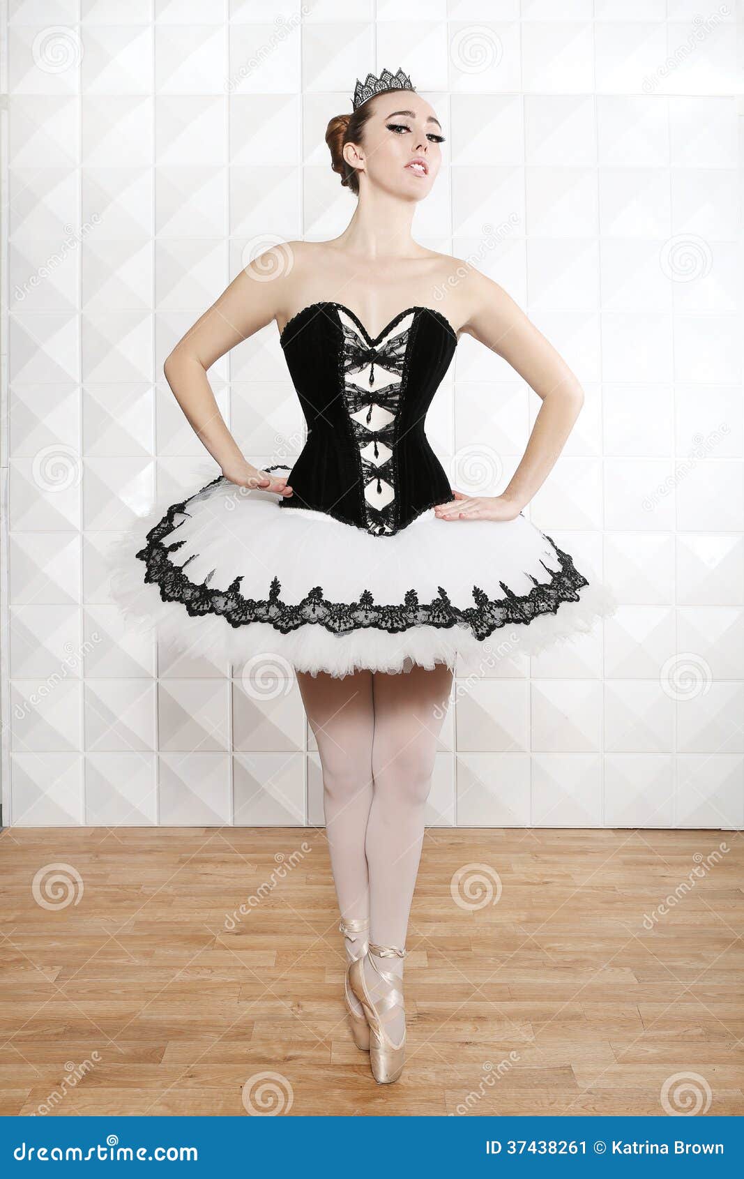 Ballet Dancer in Traditional Pancake Performance Outfit Stock Image ...