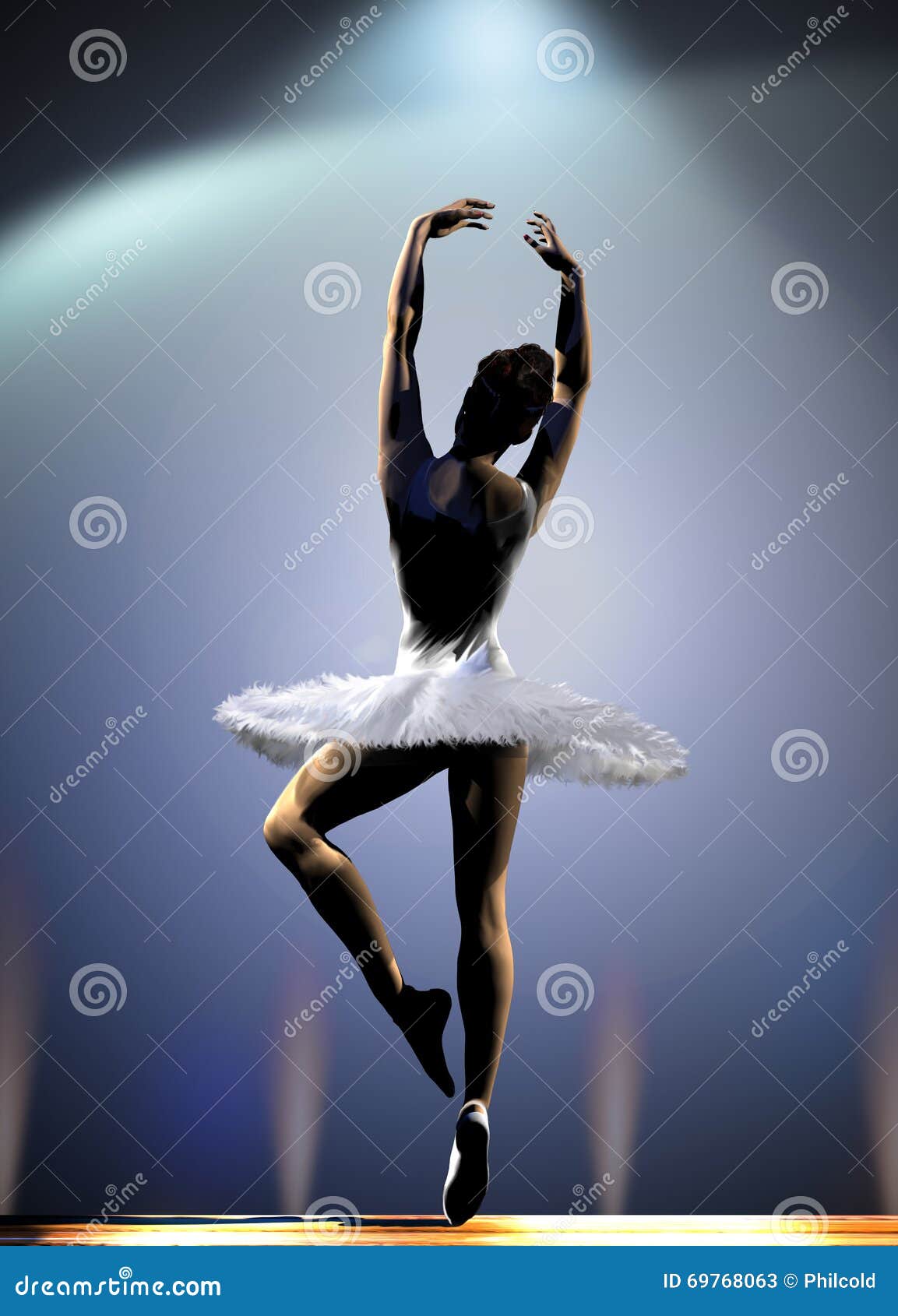 Ballet dancer stock illustration. Illustration of classic - 69768063