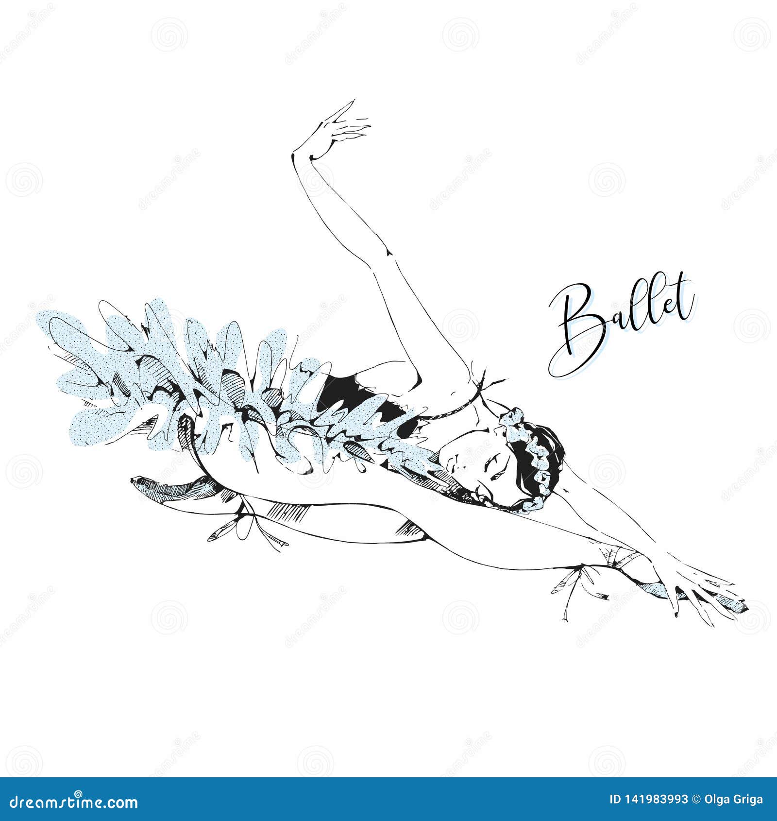 Ballet Dancer White Swan. Swan Lake. Vector. Stock Vector ...