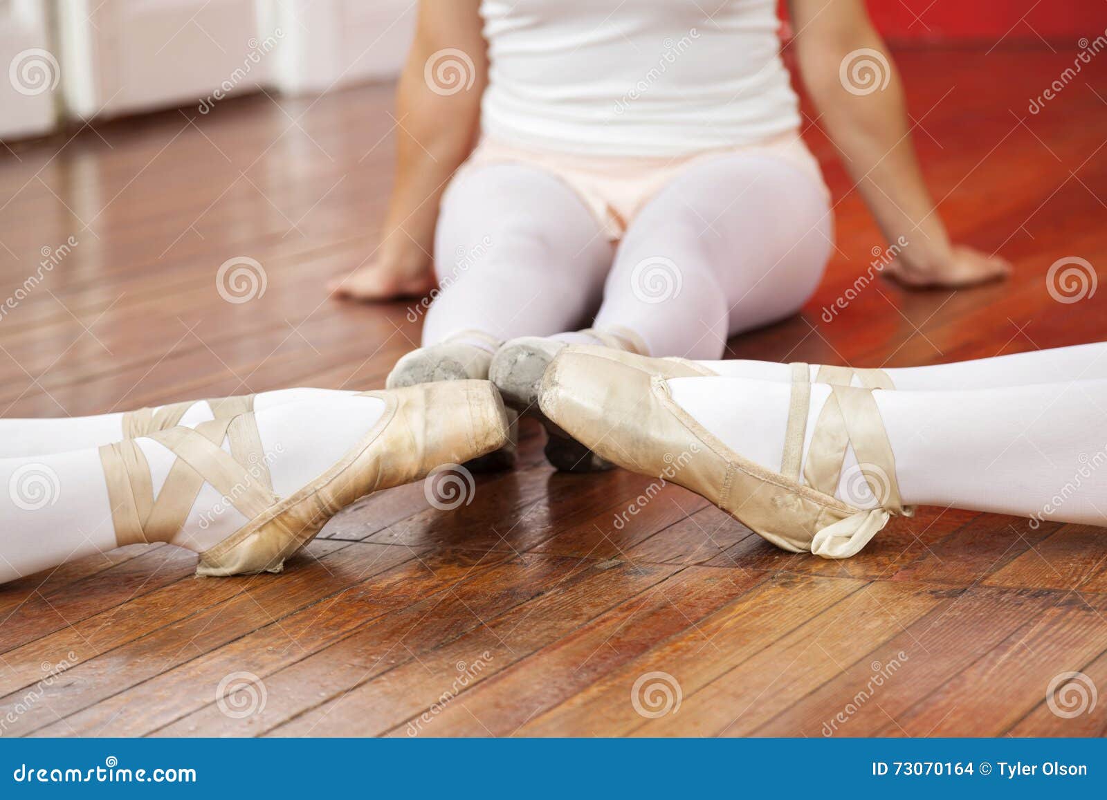 Ballet Dancers Performing on Hardwood Floor Stock Photo - Image of ...