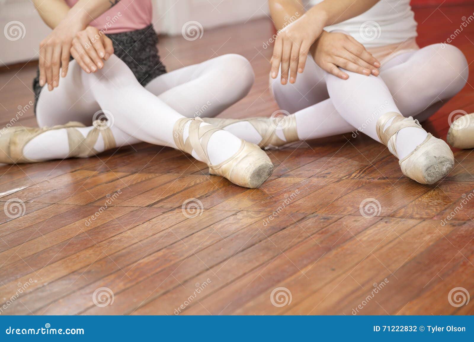 Ballet Dancers Performing while Sitting on Floor Stock Photo - Image of ...