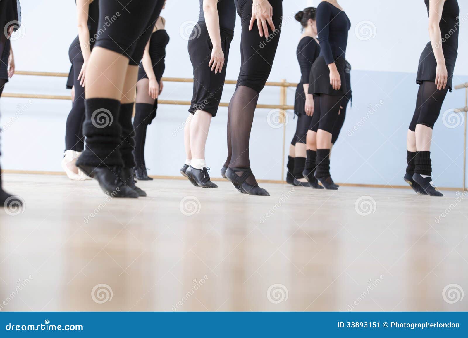 Ballet Dancers Practicing in Rehearsal Room Stock Image - Image of ...