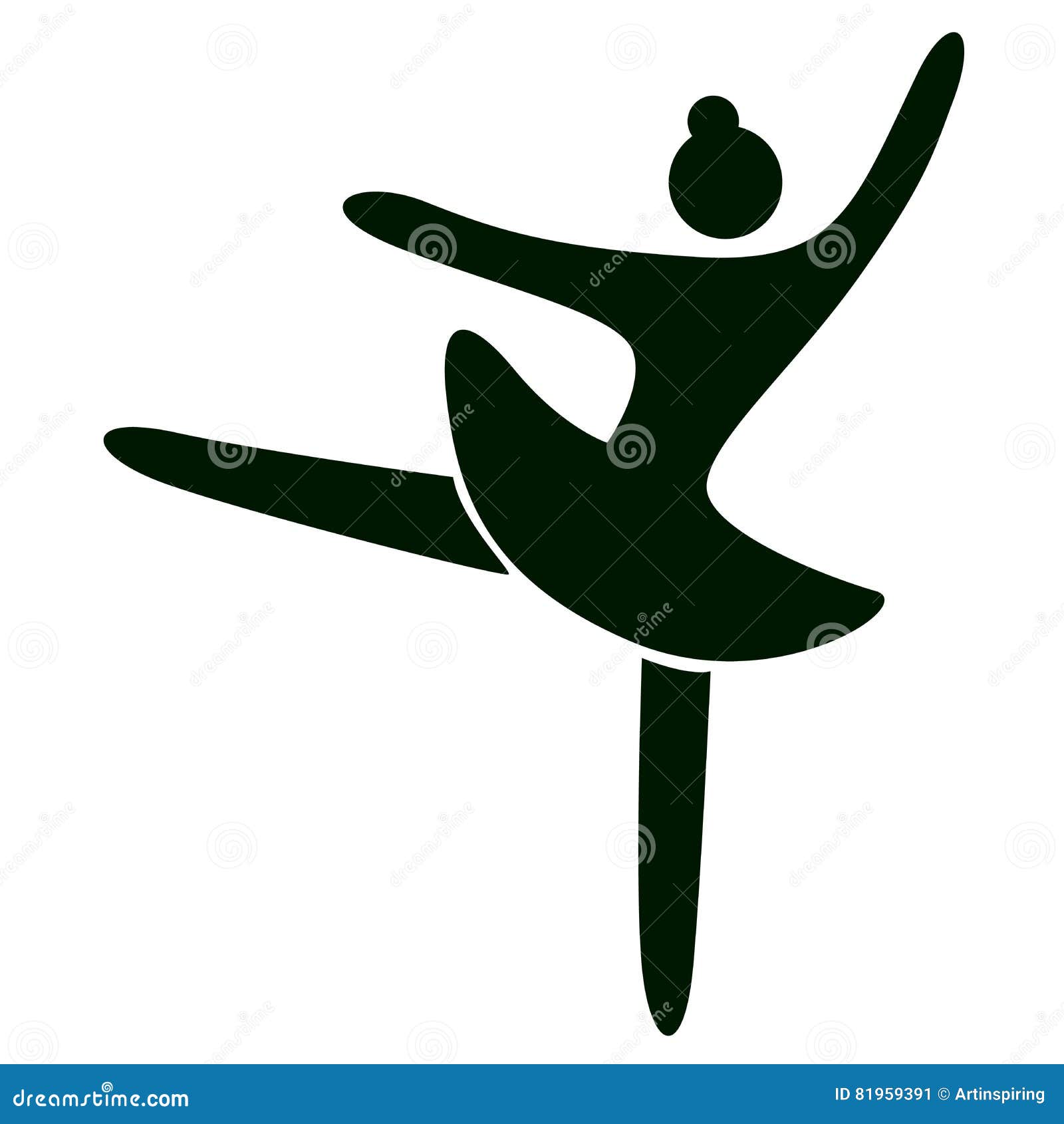 Ballet dancing icon stock vector. Illustration of artwork - 81959391