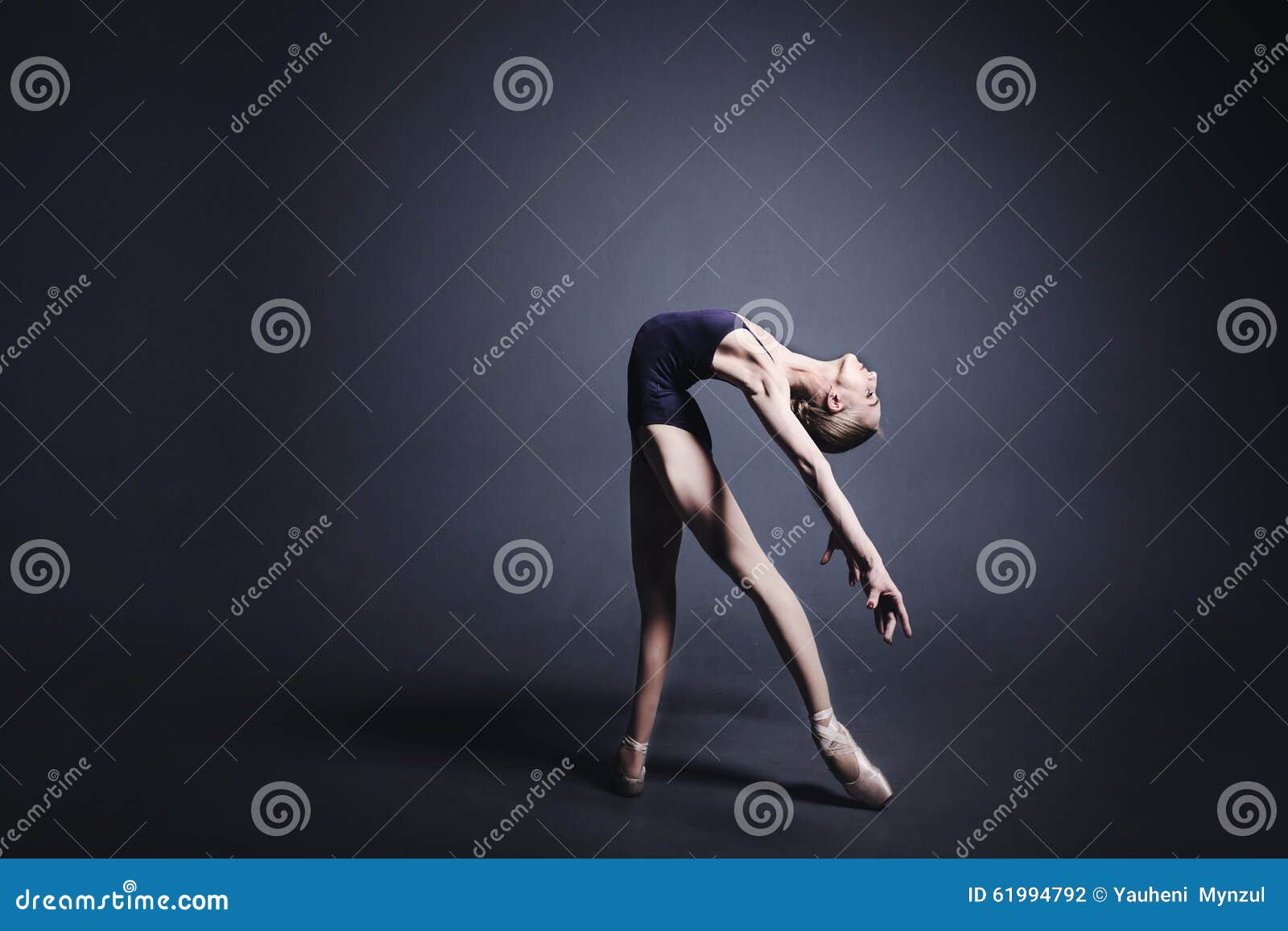 Ballet in the dark stock photo. Image of flexibility - 61994792