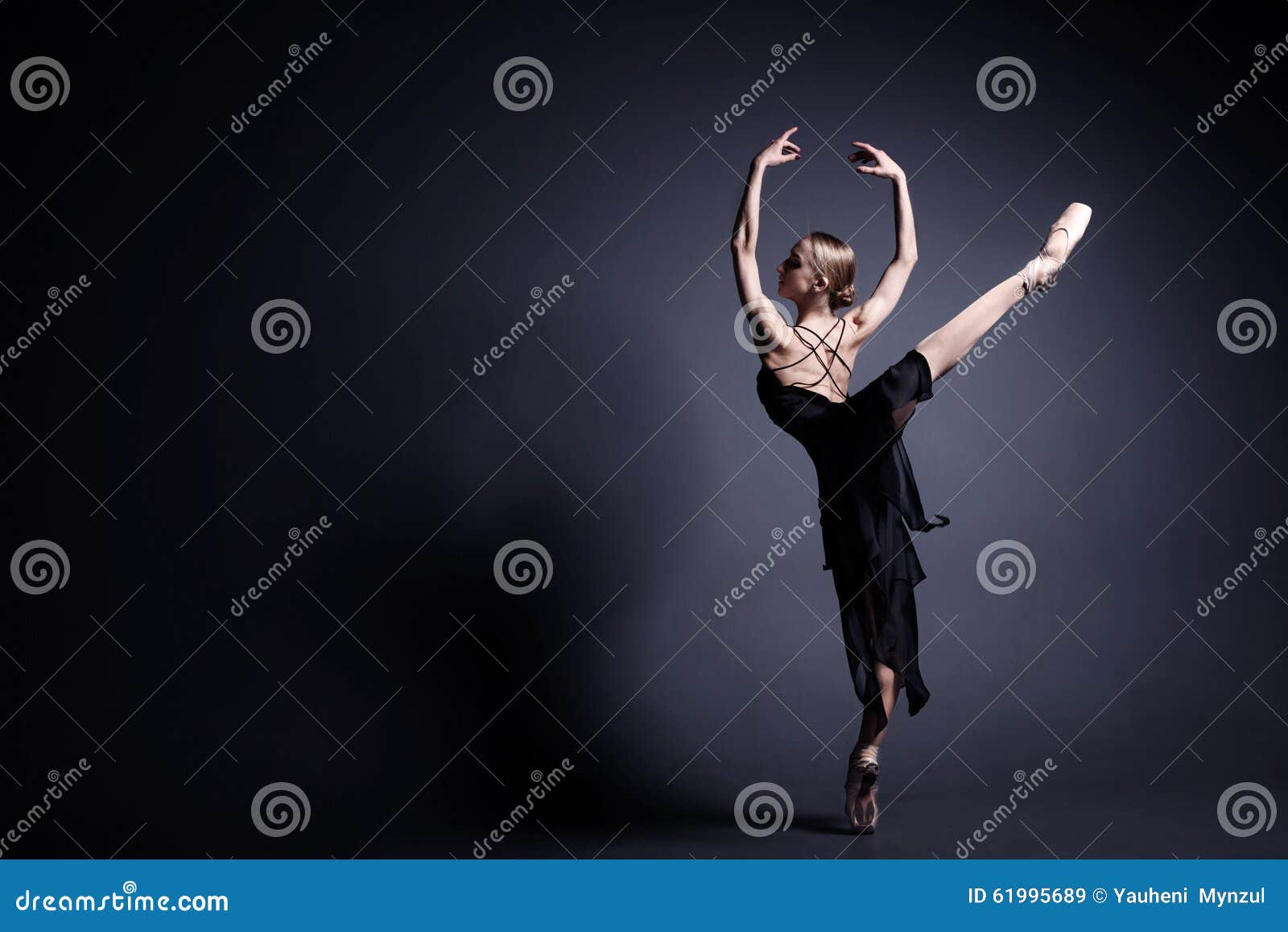 Ballet in the dark stock image. Image of fashion, exercise - 61995689