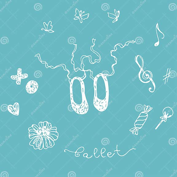 Ballet doodle sketch stock vector. Illustration of ballet - 60802361
