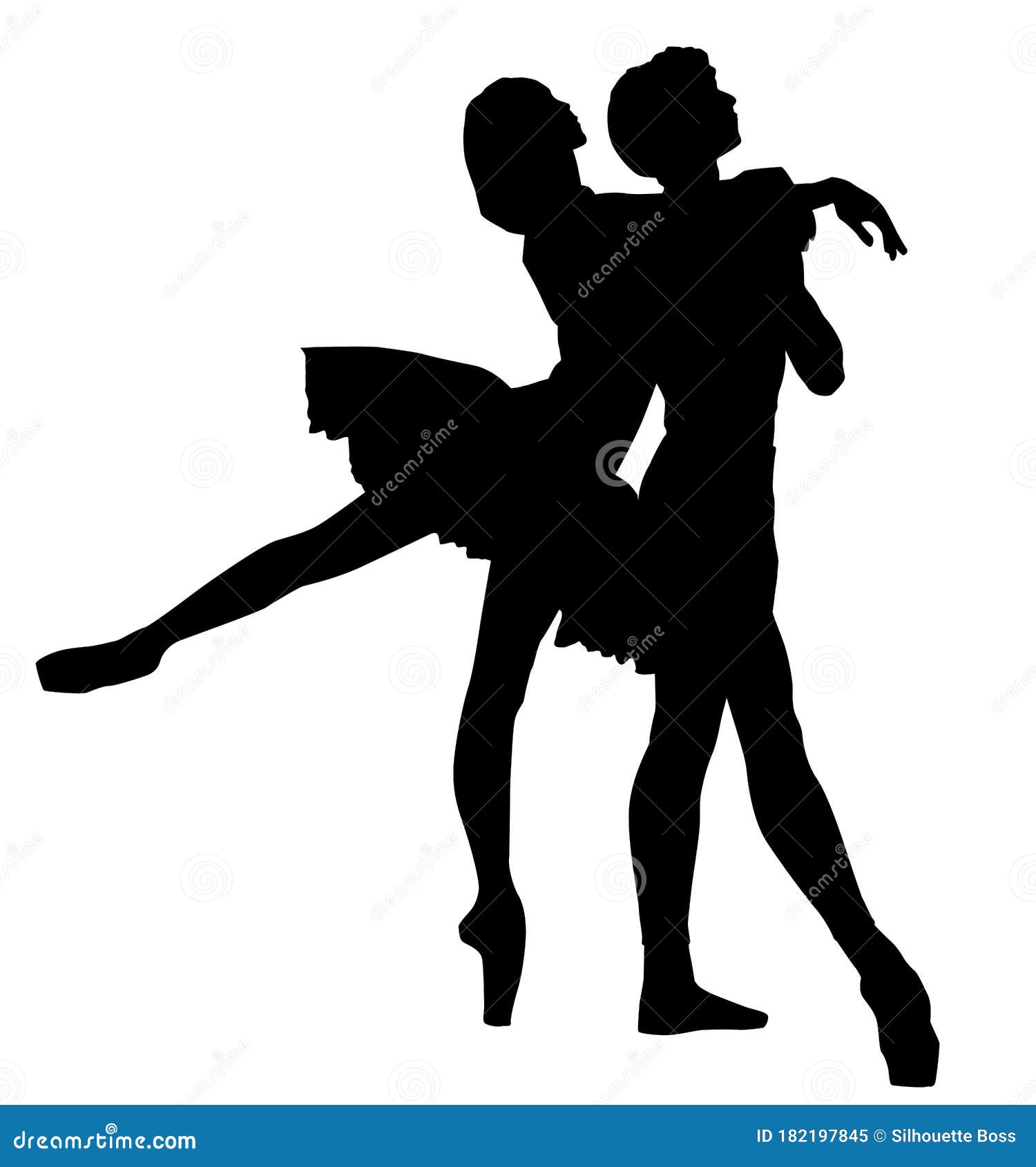 Ballet Duo ChorÃ©graphie Danse, Ballet Theater. Silhouette Stock Image ...